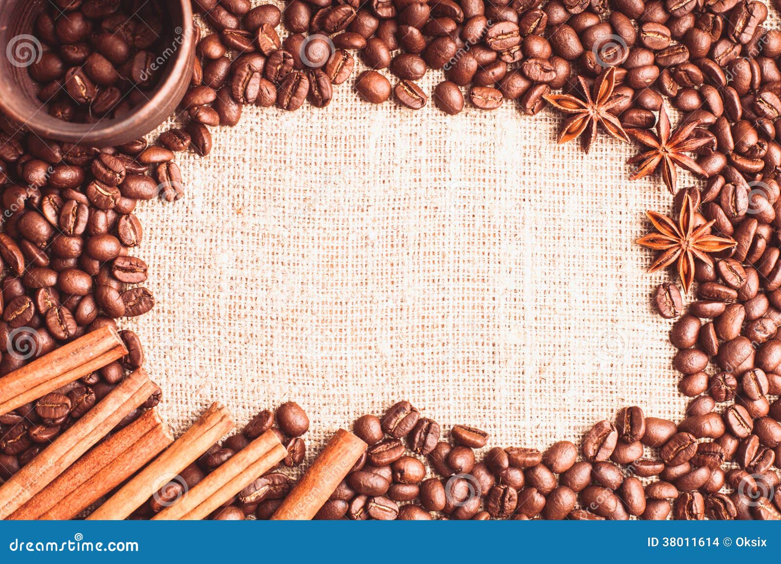 Coffee beans frame stock photo. Image of background, copyspace - 38011614