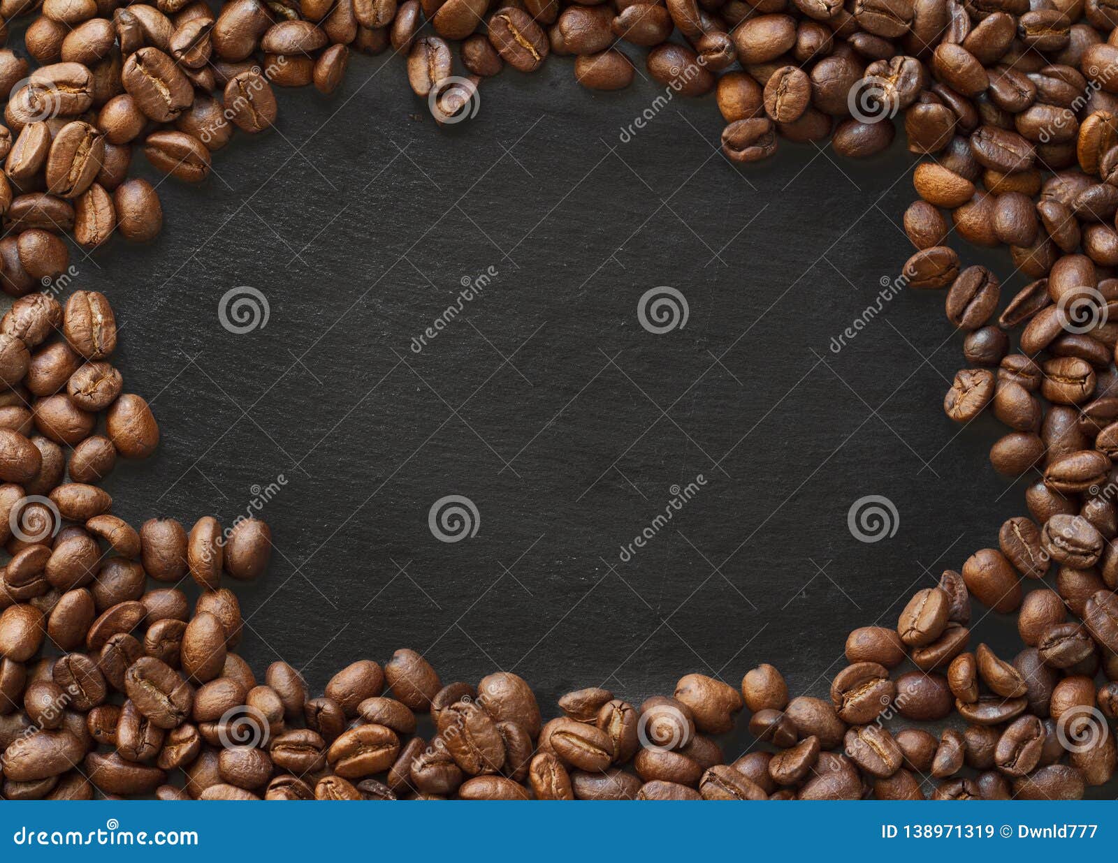 Coffee beans frame stock image. Image of background - 138971319