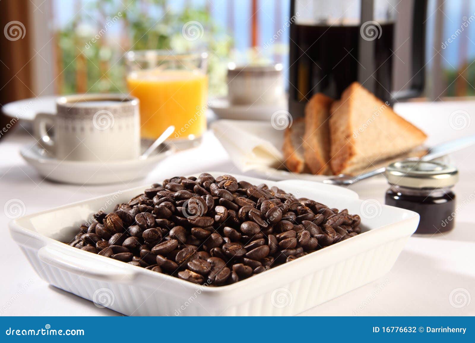 Coffee Beans for a Fresh Cup at Breakfast Time Stock Photo - Image of ...