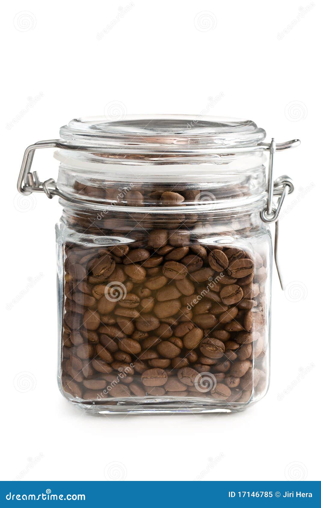 Coffee beans in glass jar stock image. Image of aromatic - 17146785