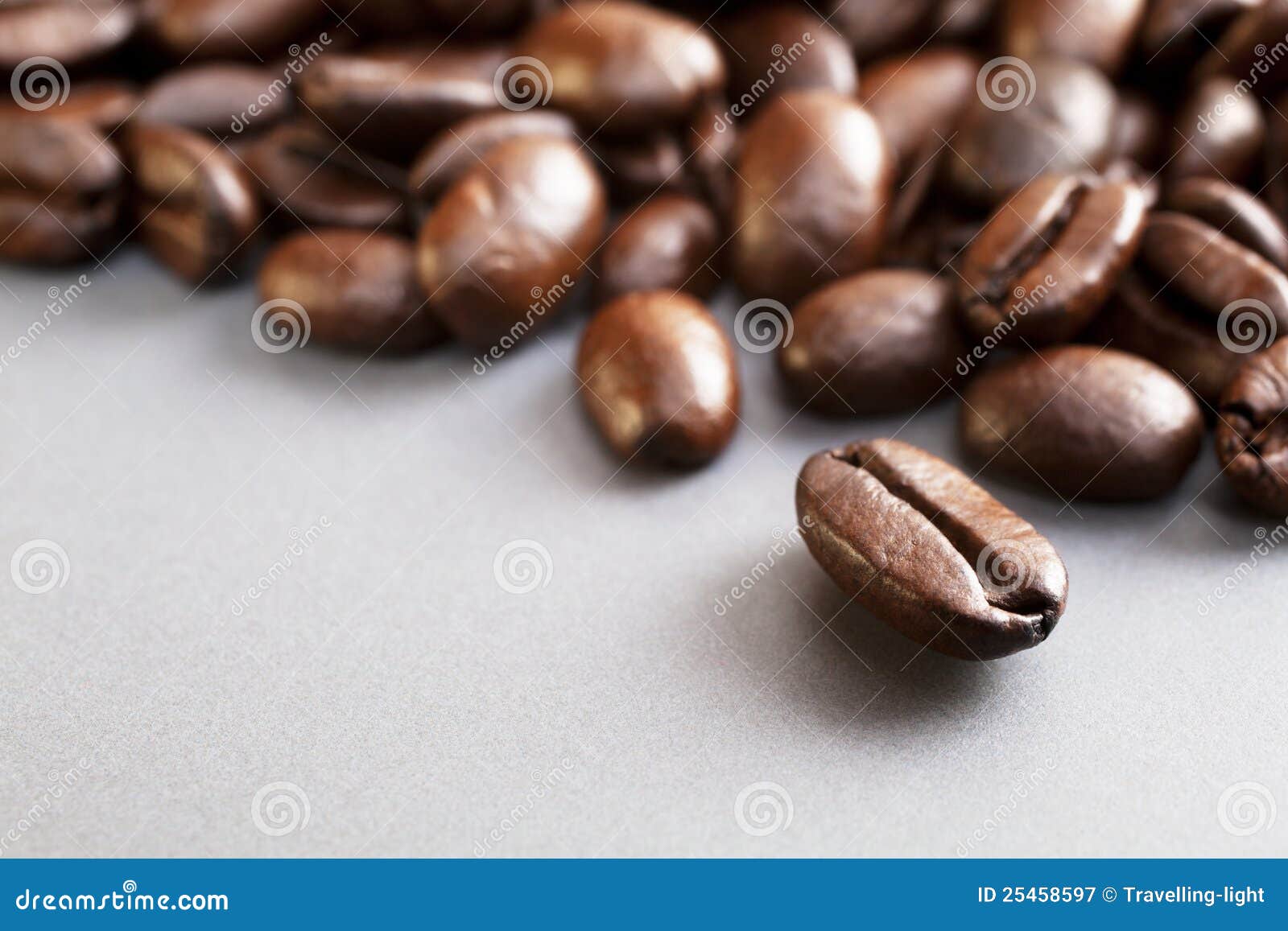 Coffee Beans on Grey stock image. Image of grey, colour - 25458597