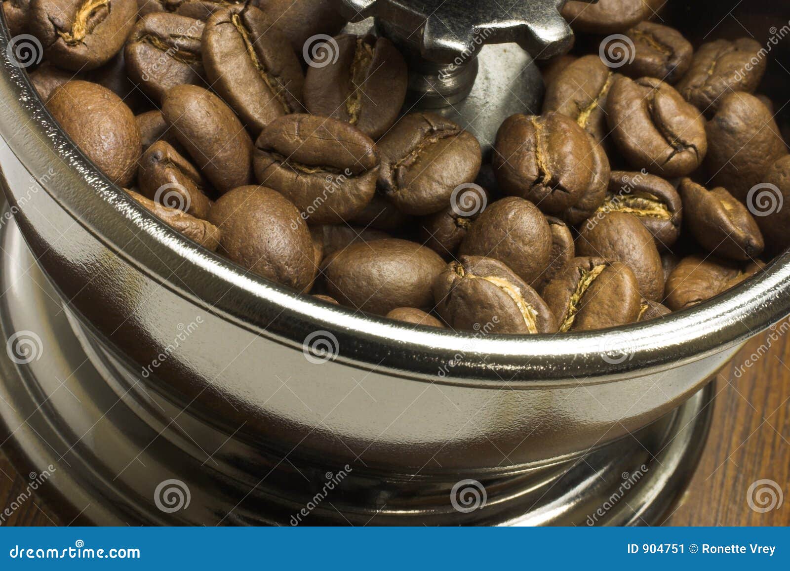 Coffee beans in grinder stock image. Image of fine, grinding - 904751