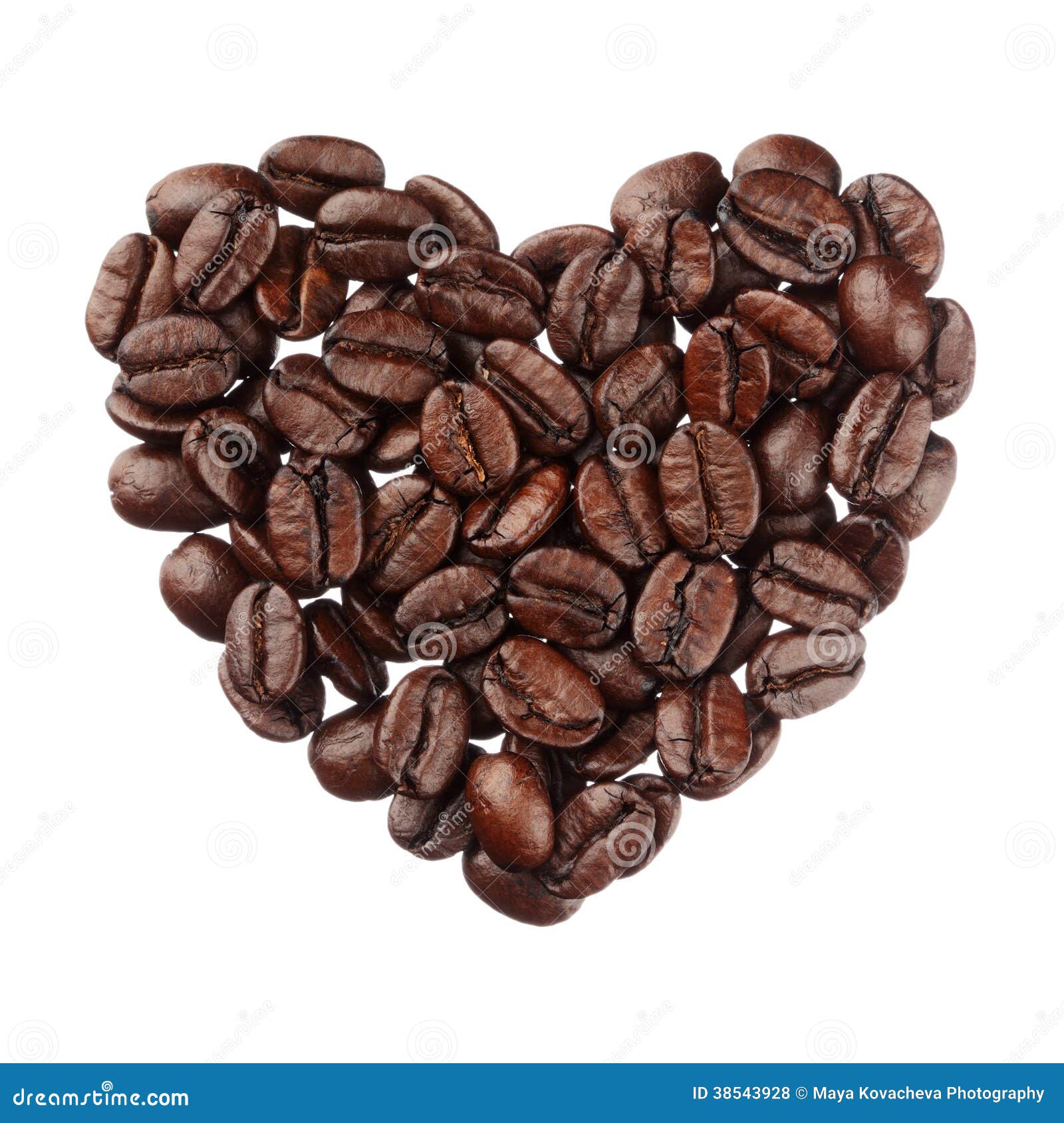 Coffee Beans Heart Isolated on White Background Close Up Stock Photo ...