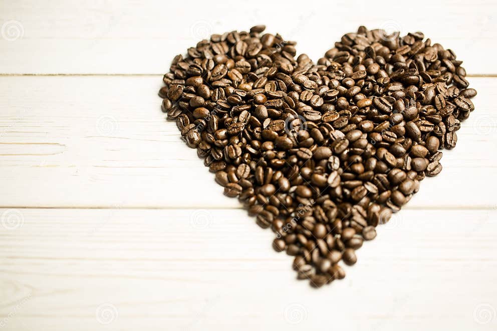 Coffee Beans in Heart Shape Stock Photo - Image of coffee, heart: 255500974