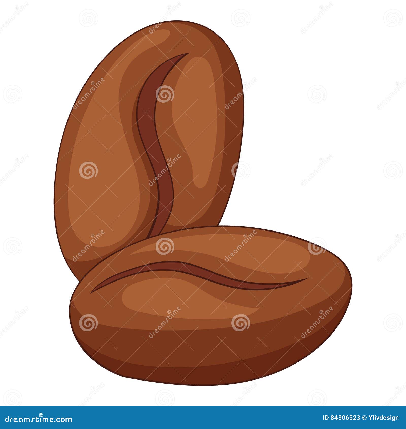 Coffee Beans Icon, Cartoon Style Stock Vector - Illustration of design ...