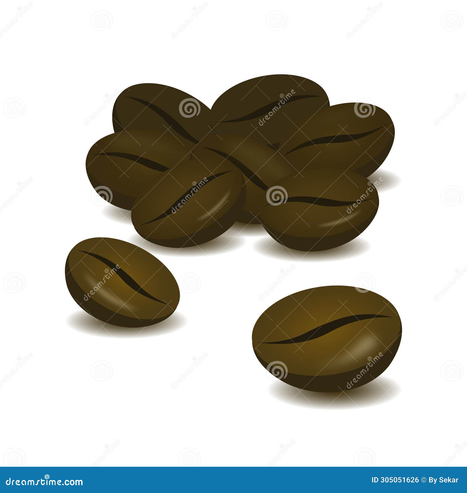 Coffee Beans Illustration Vector Stock Vector - Illustration of beans ...