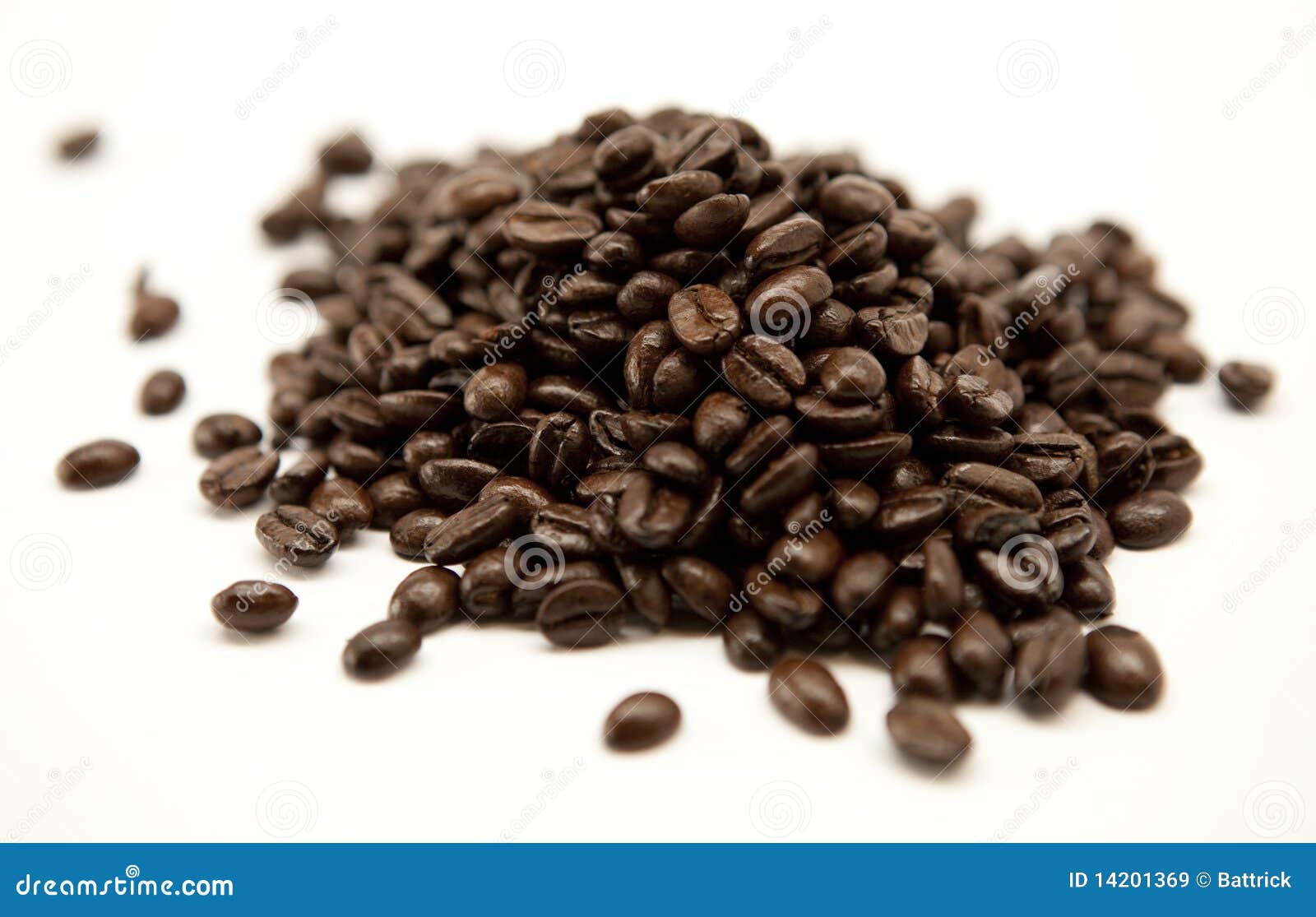 Coffee beans isolated stock image. Image of pile, caffeine - 14201369