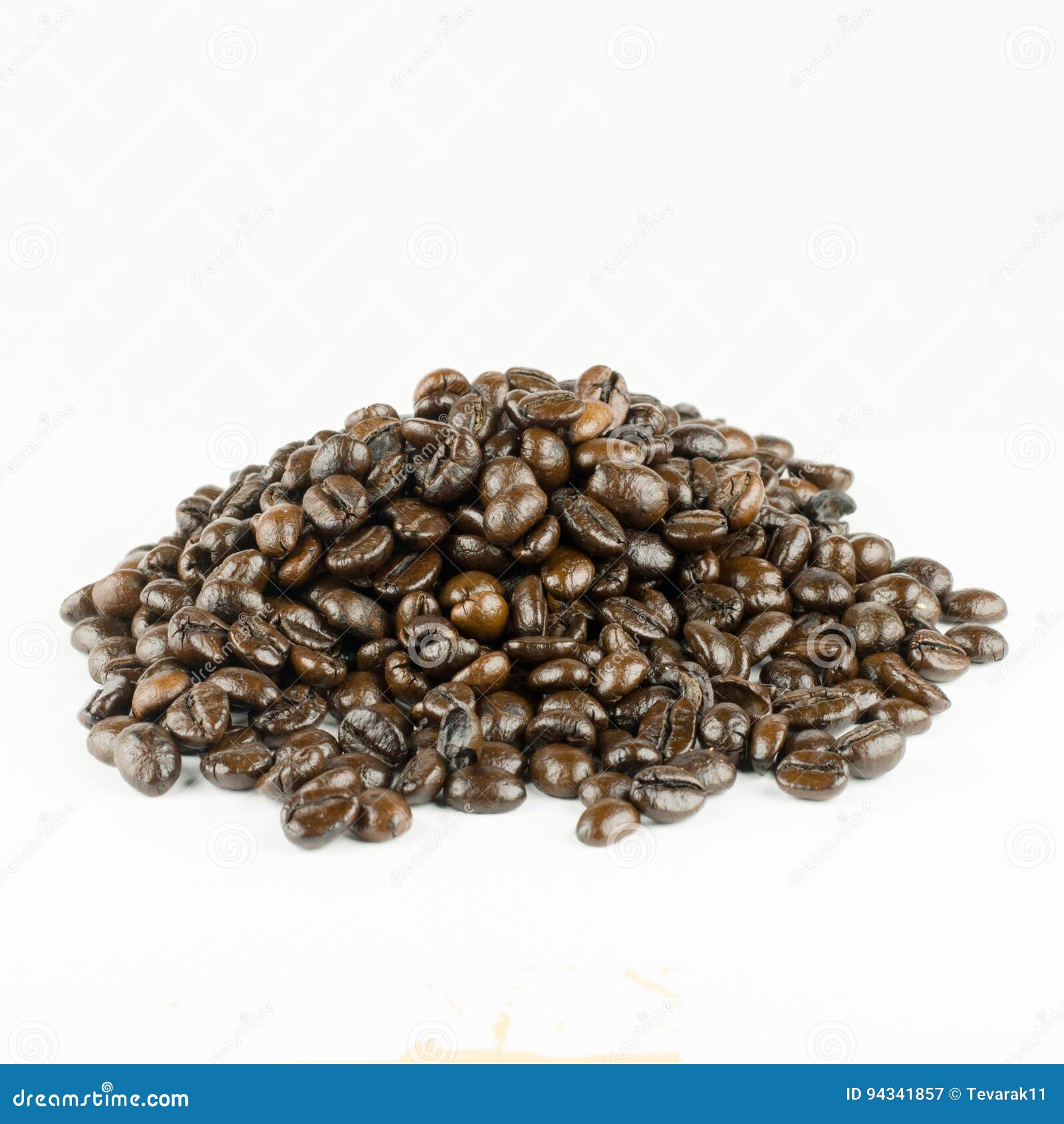 Coffee Beans Isolated on White Stock Image - Image of cafe, food: 94341857