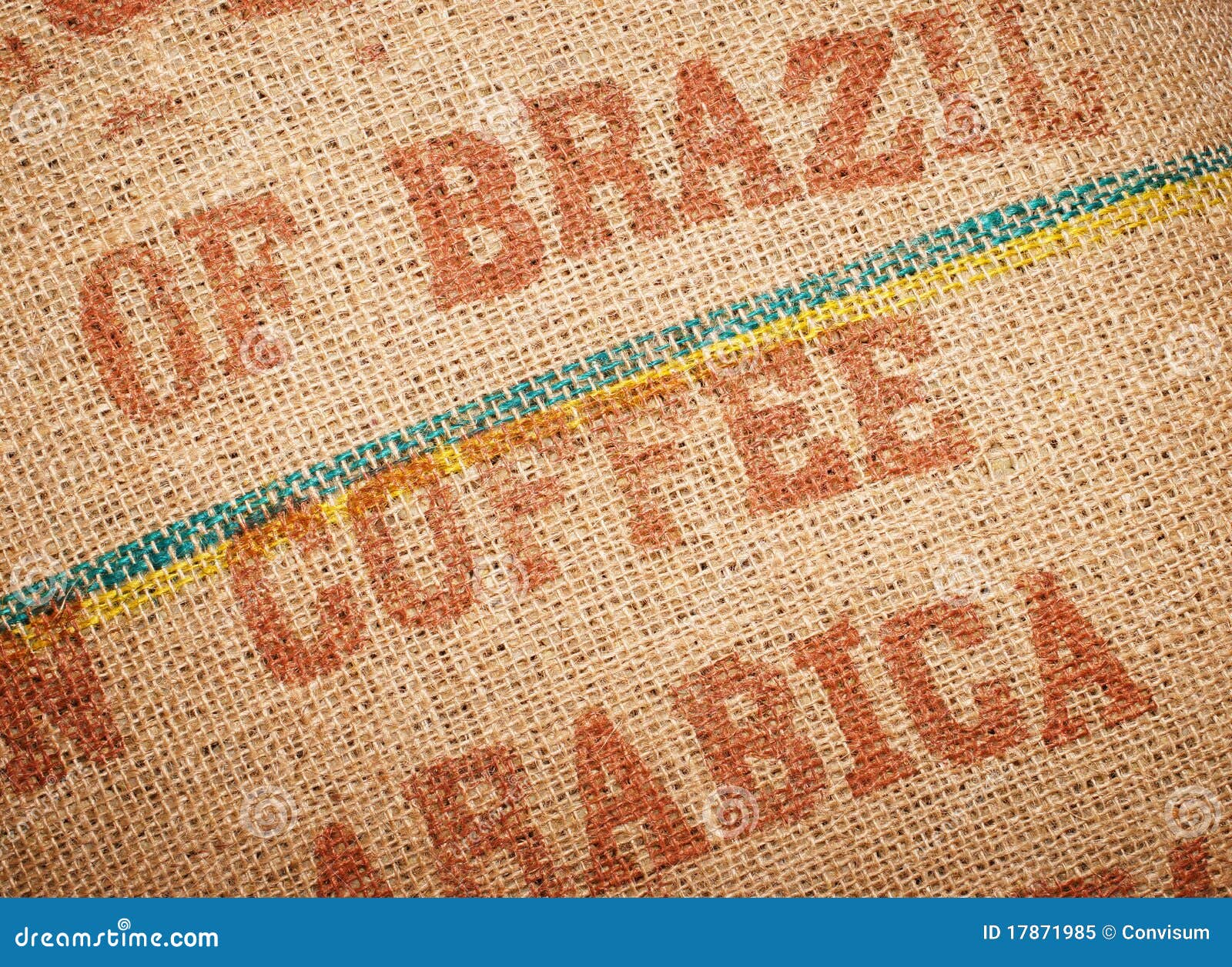 Coffee Beans Jute Sack stock image. Image of arabica - 17871985