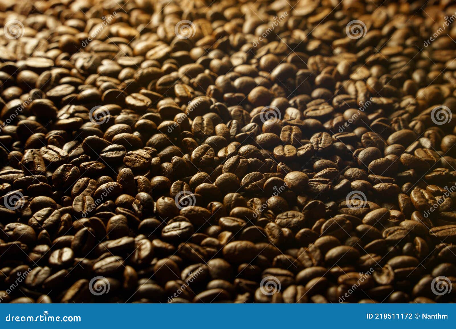Coffee Beans Background with Light from Behind Stock Photo - Image of ...