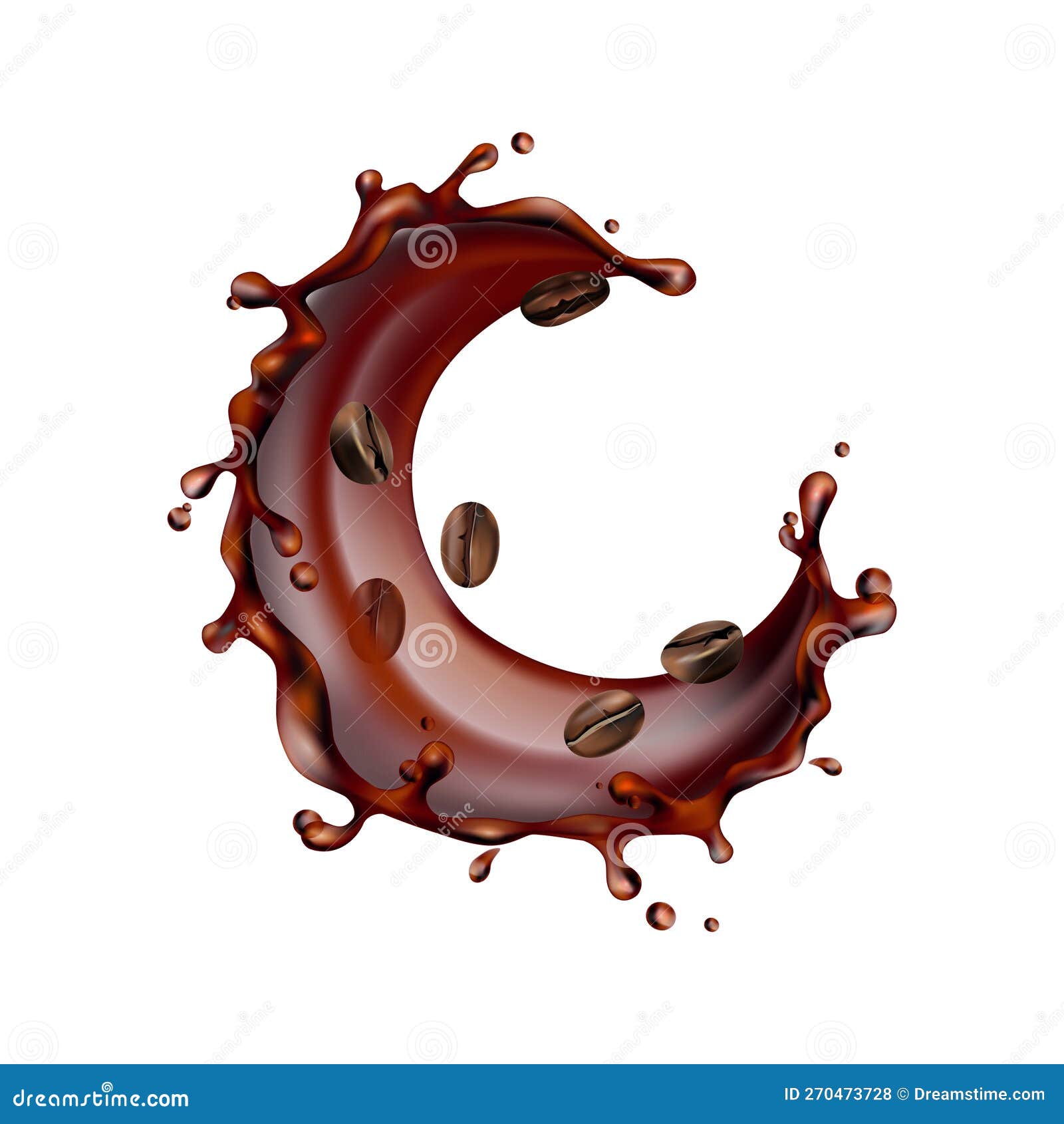 Coffee Beans Liquid Composition Stock Vector - Illustration of caffeine ...
