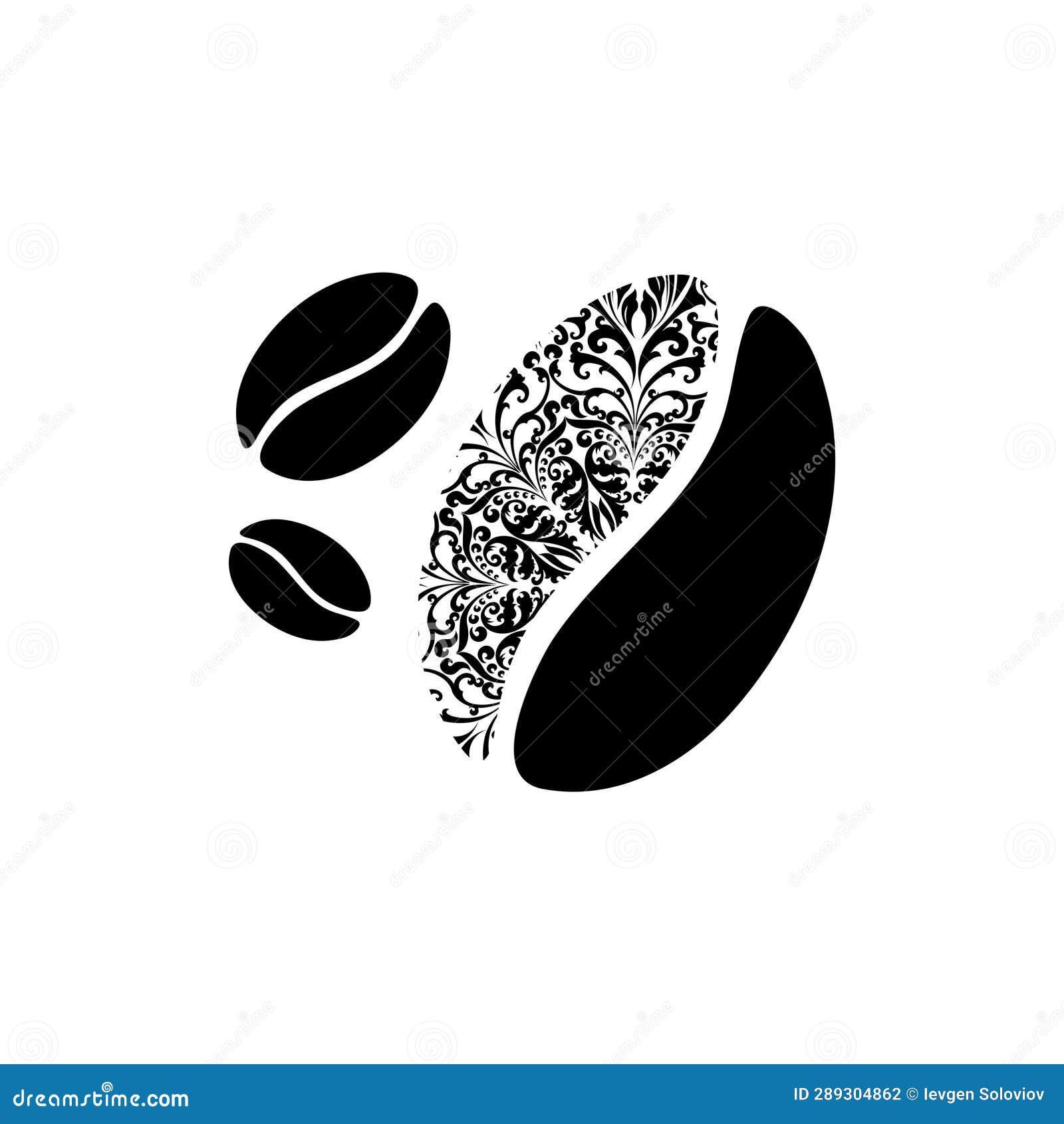 Coffee beans logo design stock illustration. Illustration of food ...