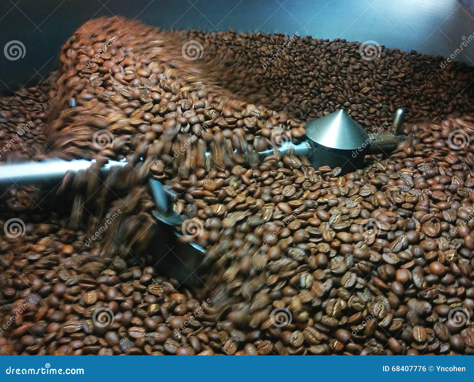 Coffee beans mixing stock photo. Image of coffeeshop - 68407776