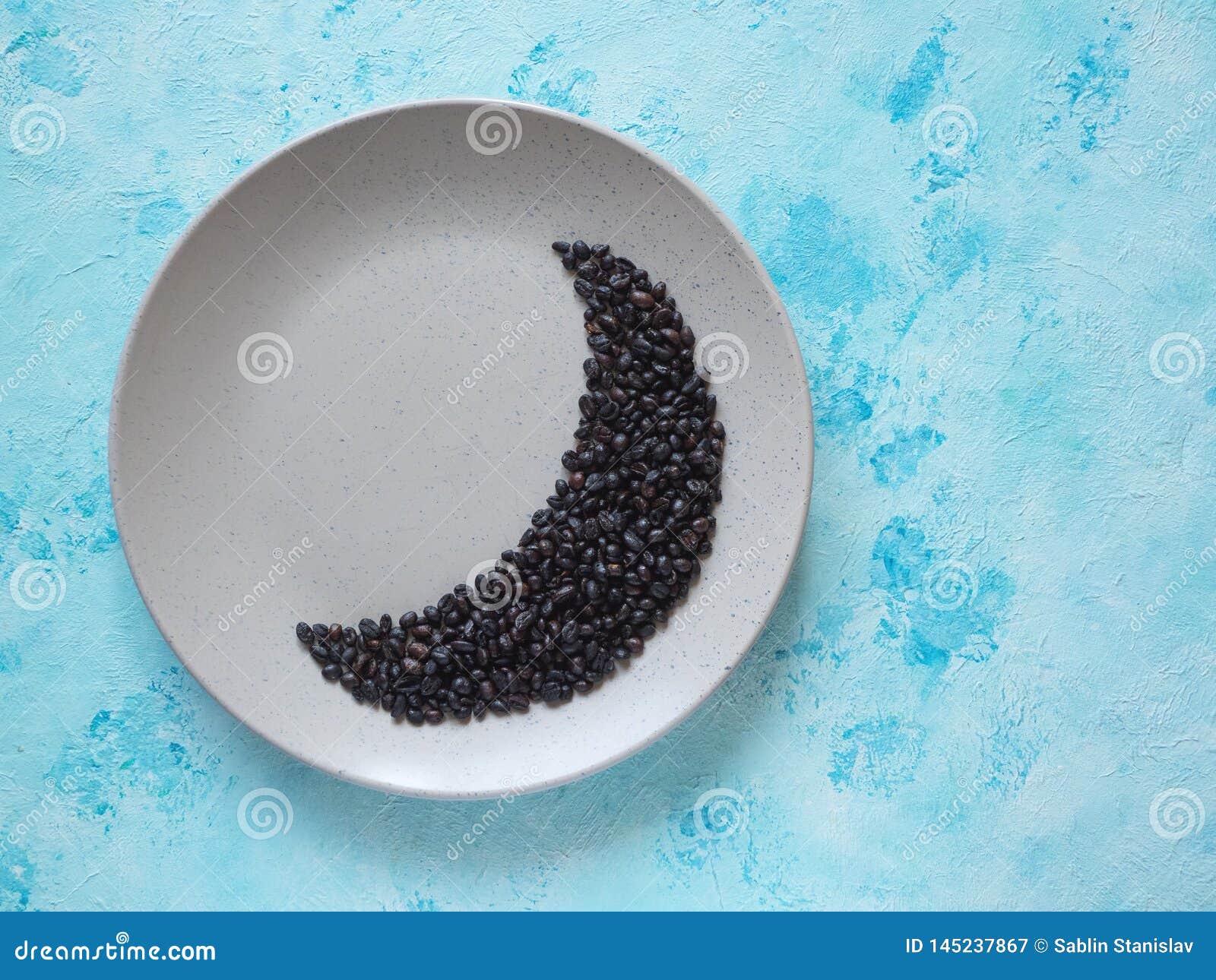 Coffee Beans in Moon Shape. Ramadan Concept. Stock Image - Image of ...