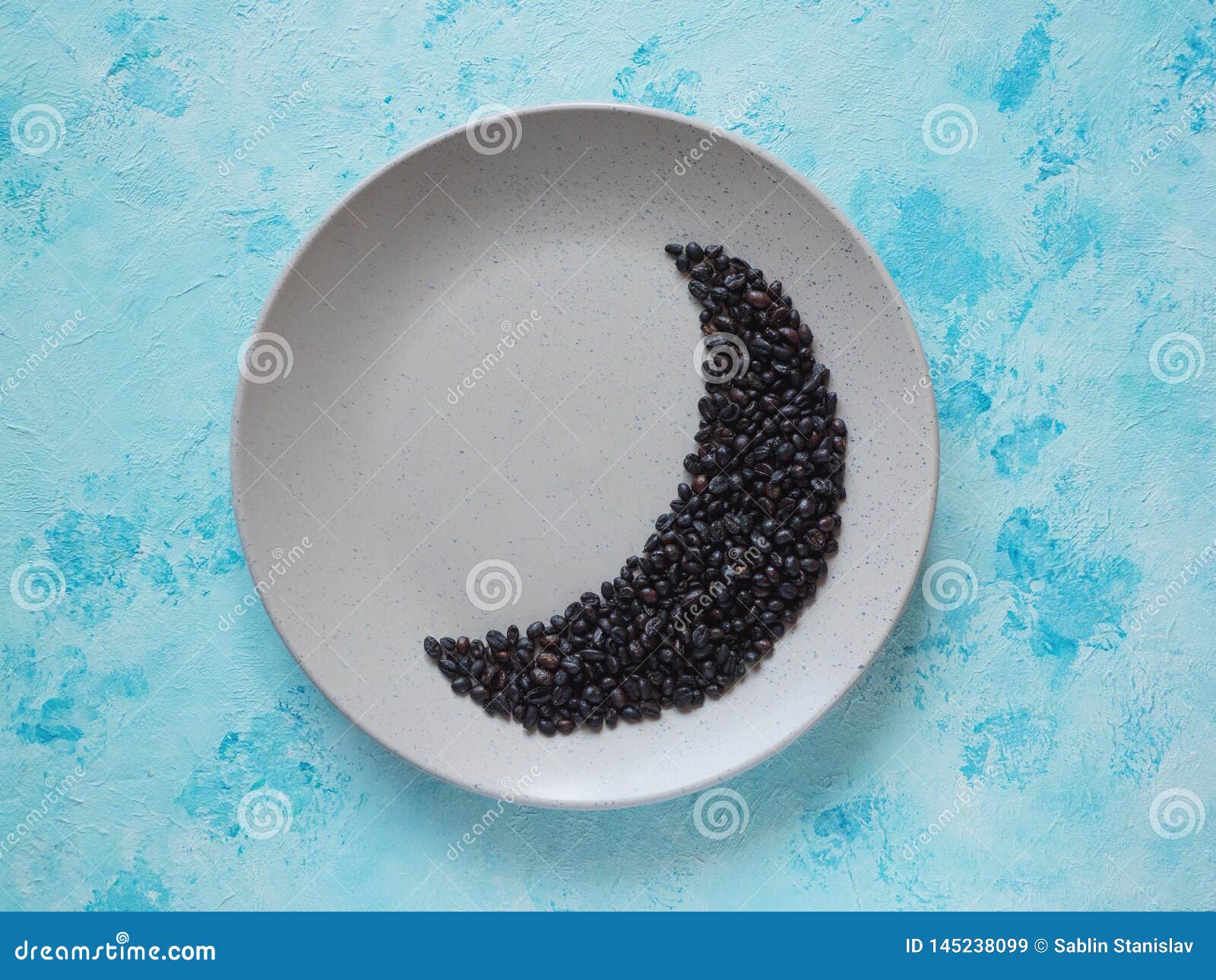 Coffee Beans in Moon Shape. Ramadan Concept. Stock Image - Image of ...