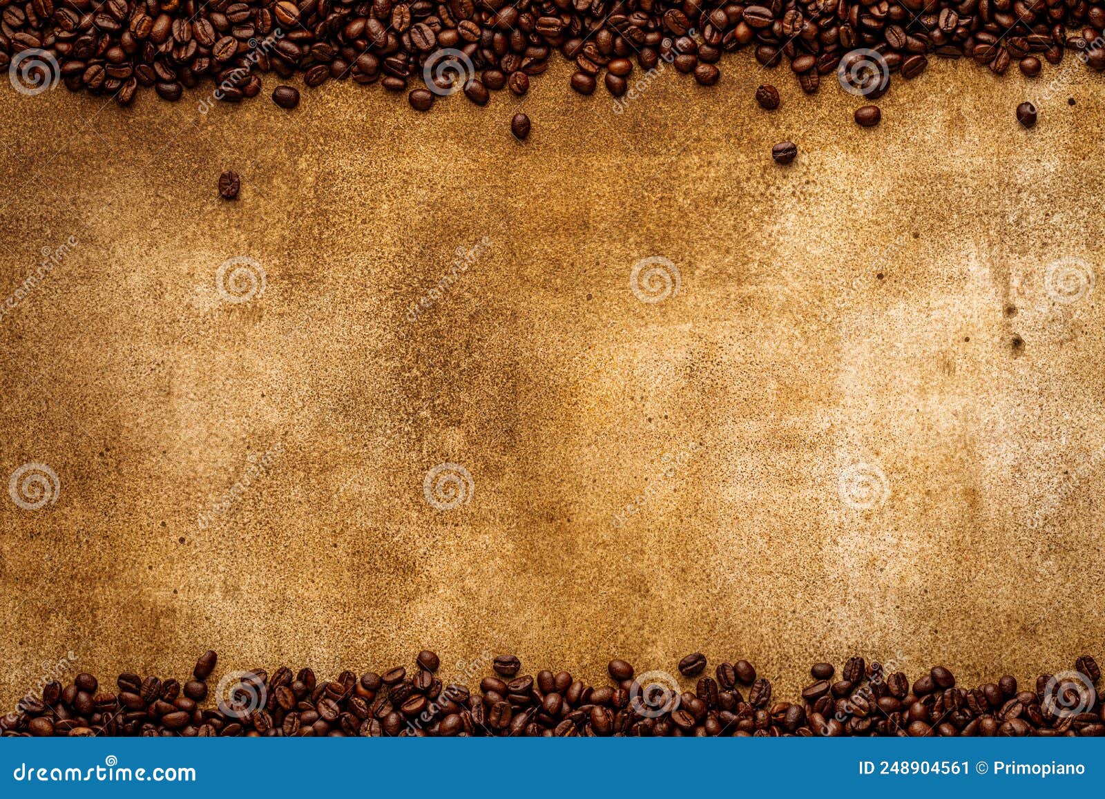 Coffee Beans on Old Parchment Paper Stock Image - Image of paper ...