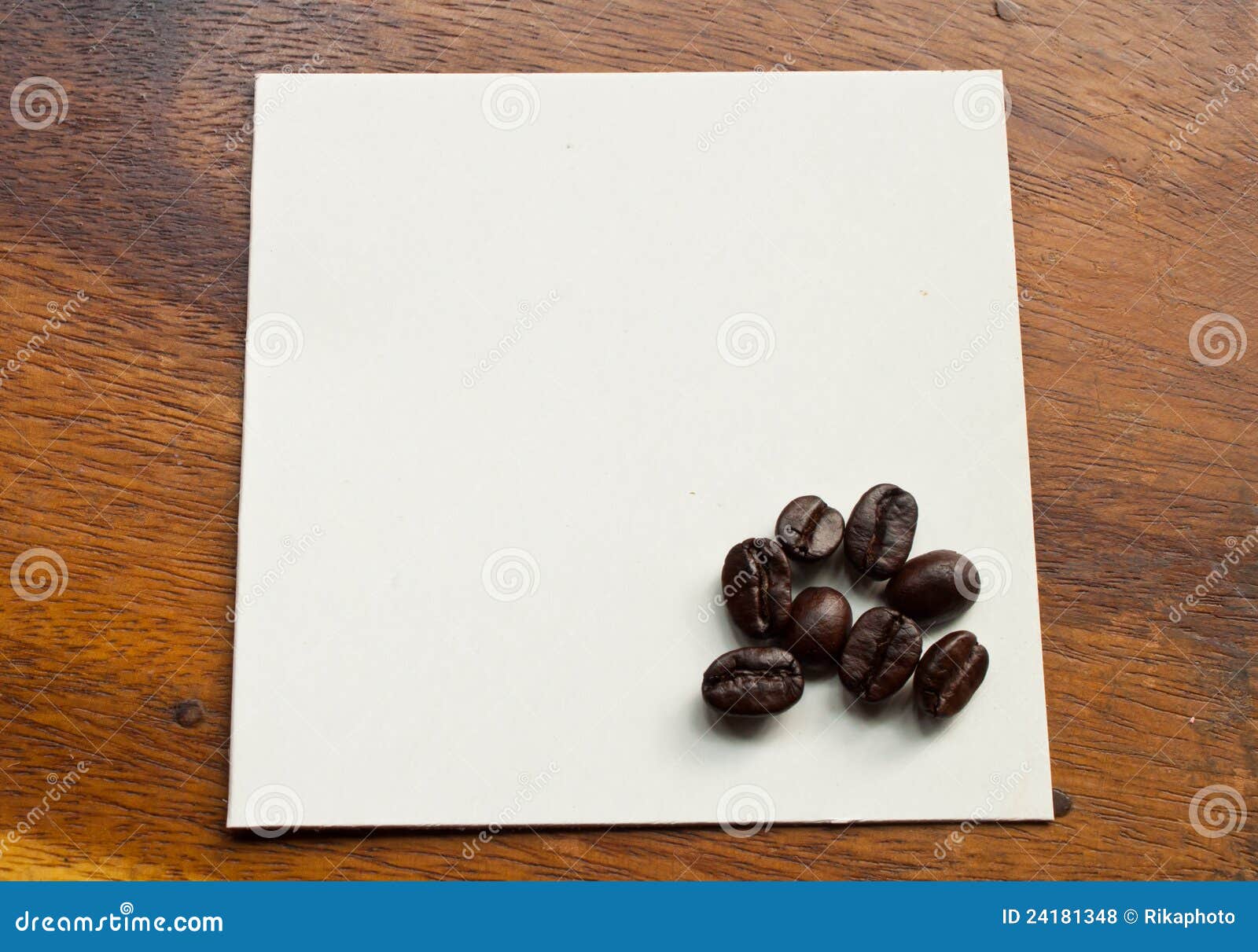 Coffee beans on paper stock photo. Image of espresso - 24181348