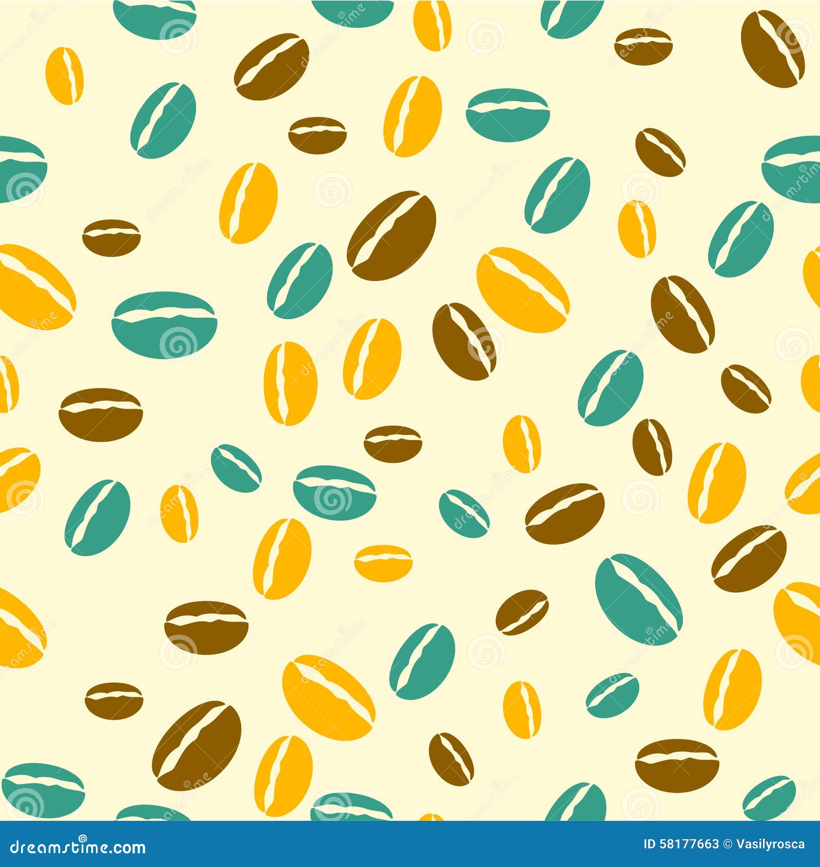 Coffee Beans Pattern, Seamless Stock Illustration - Illustration of ...