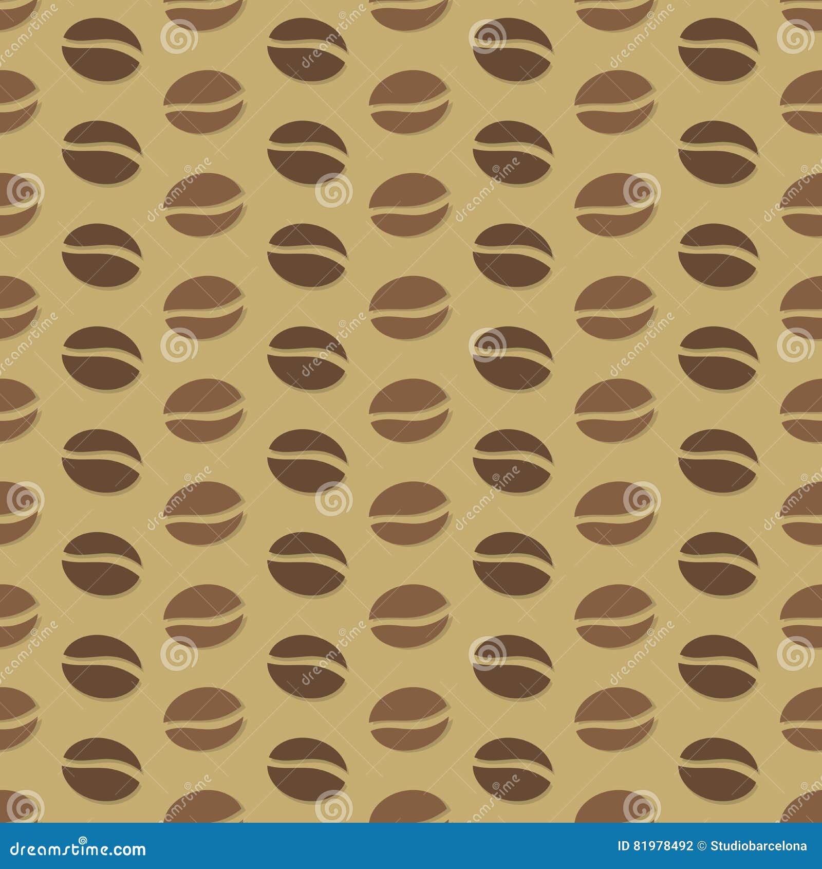 Coffee beans pattern stock vector. Illustration of bean - 81978492