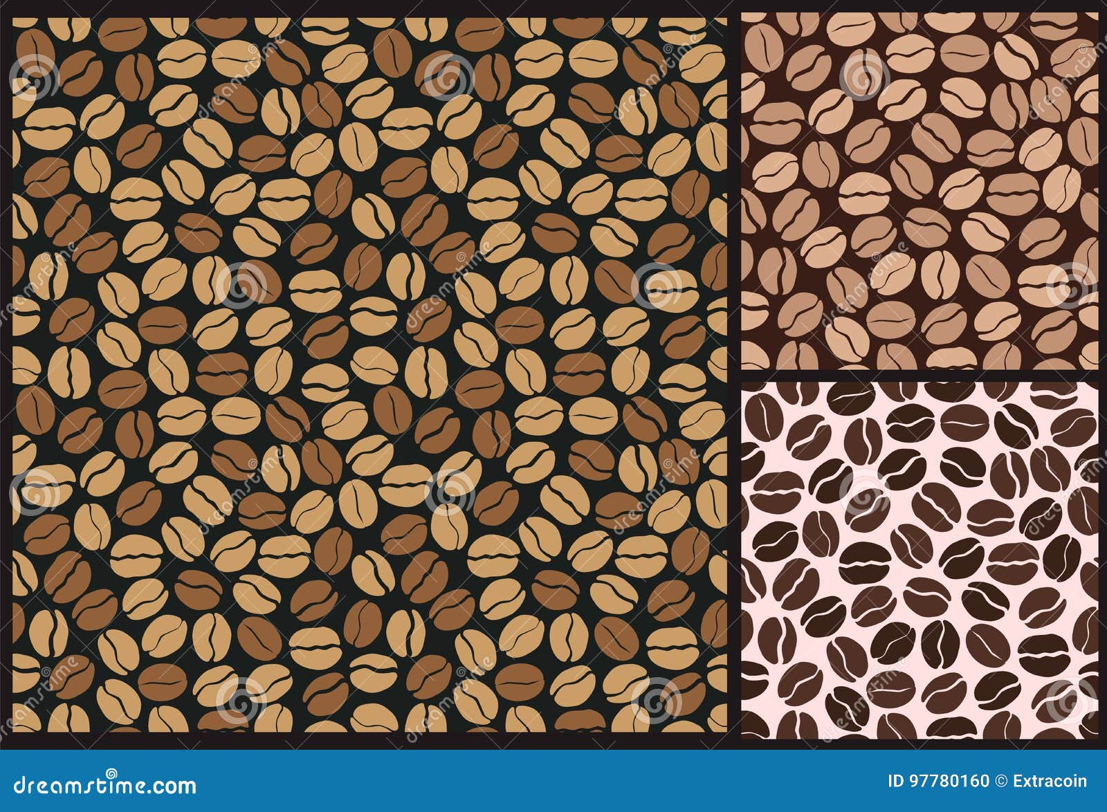 Coffee beans pattern stock vector. Illustration of cappuccino - 97780160