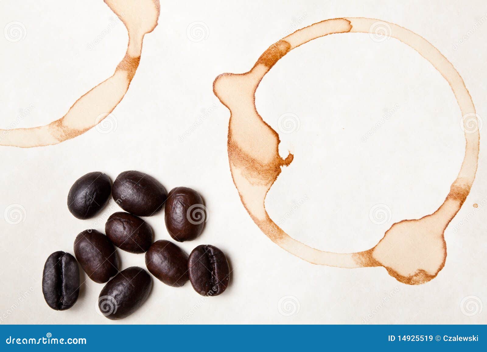 Coffee Beans and Ring Stain Stock Image - Image of beans, border: 14925519