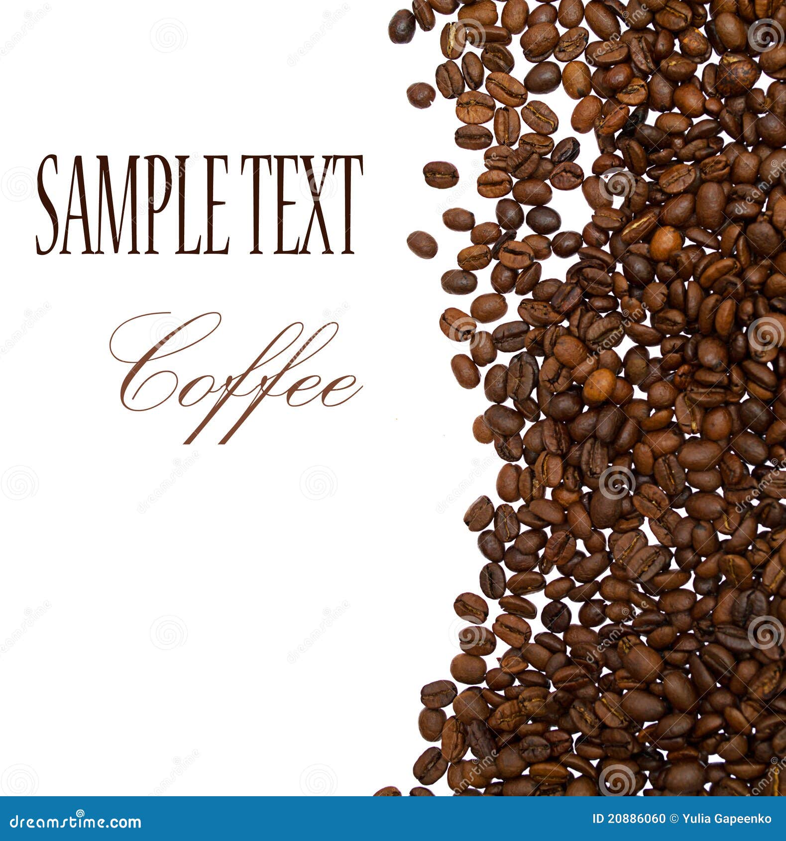 Coffee Beans with Sample Text Stock Photo - Image of espresso, oval ...