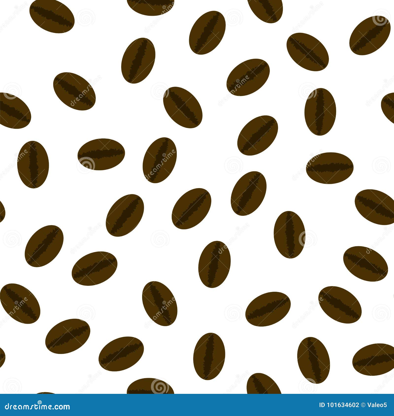 Coffee Beans Seamless Pattern Stock Illustration - Illustration of ...