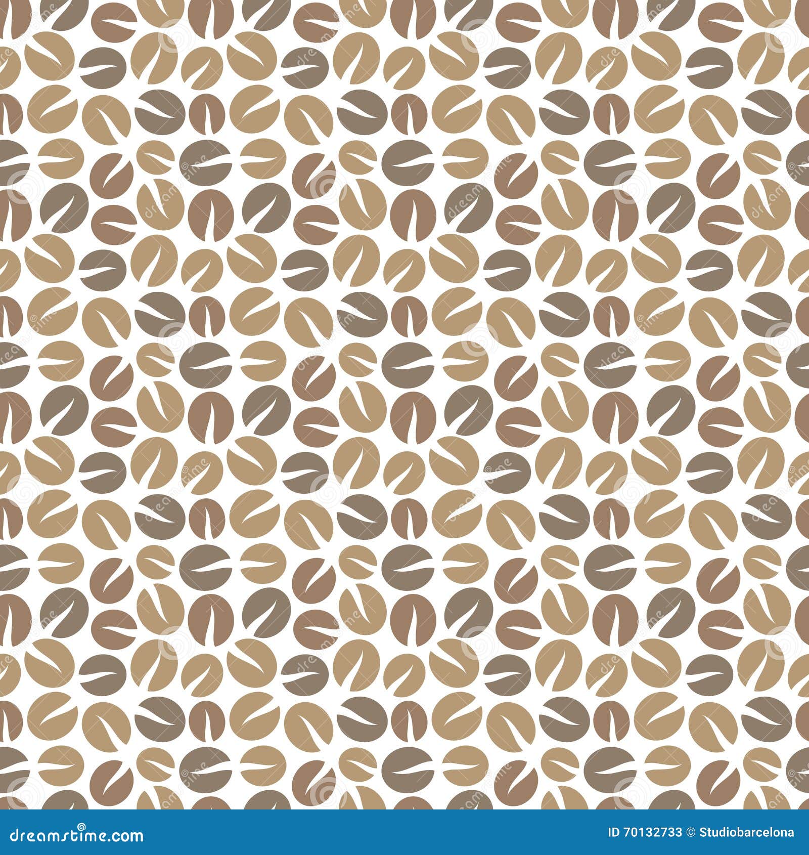 Coffee Beans Seamless Pattern Stock Vector - Illustration of decoration ...