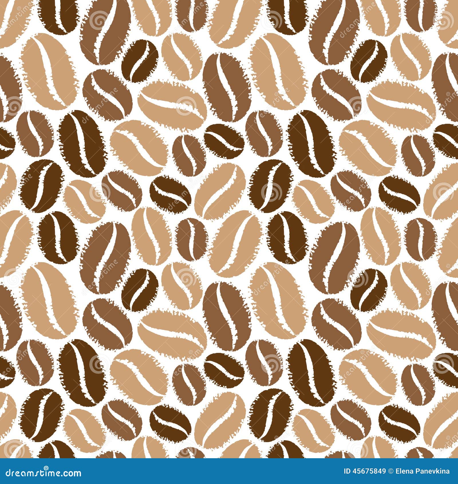 Coffee Beans Seamless Pattern Stock Vector - Illustration of dark ...