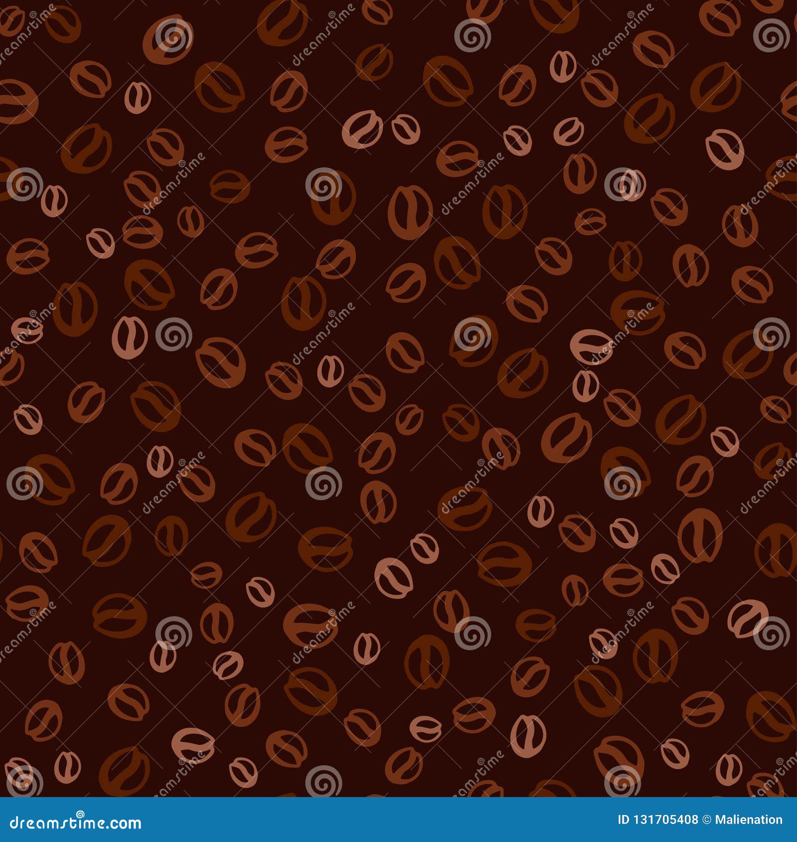 Coffee Beans Seamless Pattern. Wrapping Paper with Coffee Beans ...