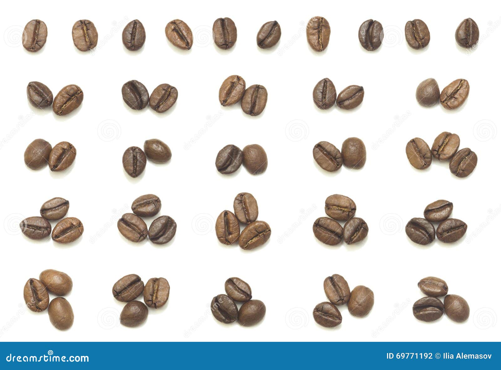 Coffee Beans Set Design Element Stock Photo - Image of group, latte ...