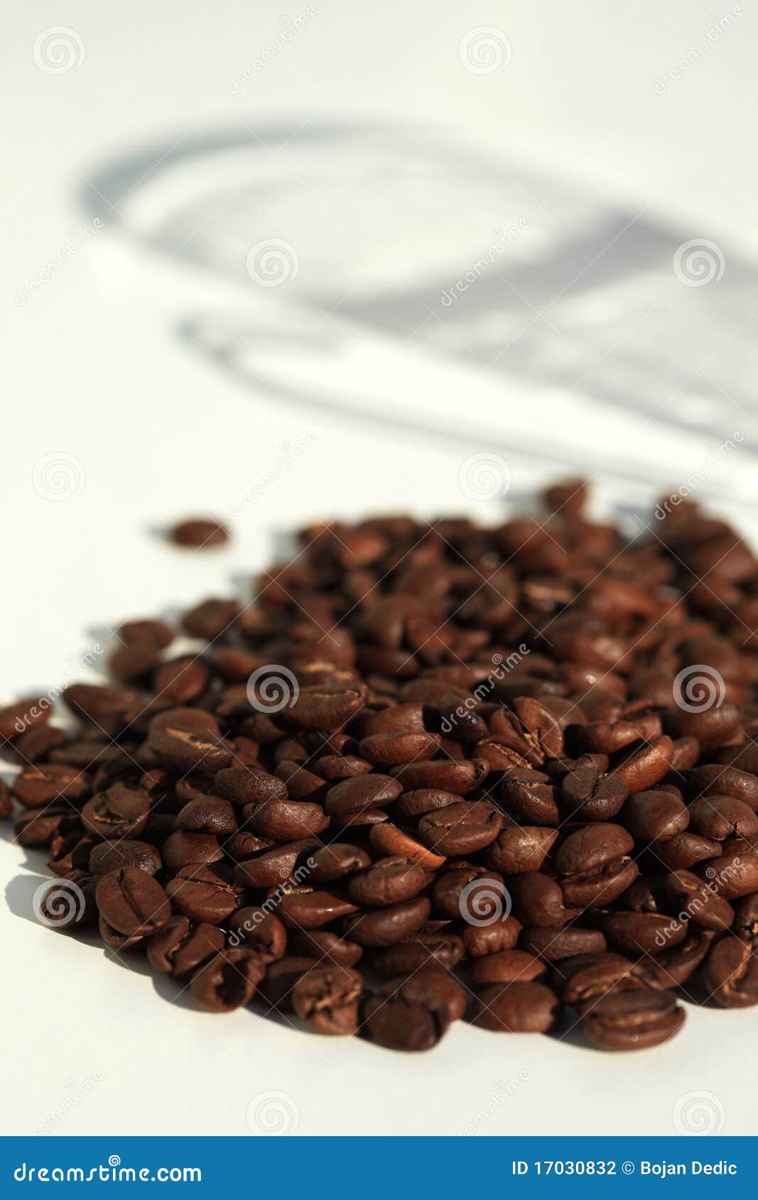 Coffee Beans and the Shadow Stock Photo - Image of spill, coffee: 17030832