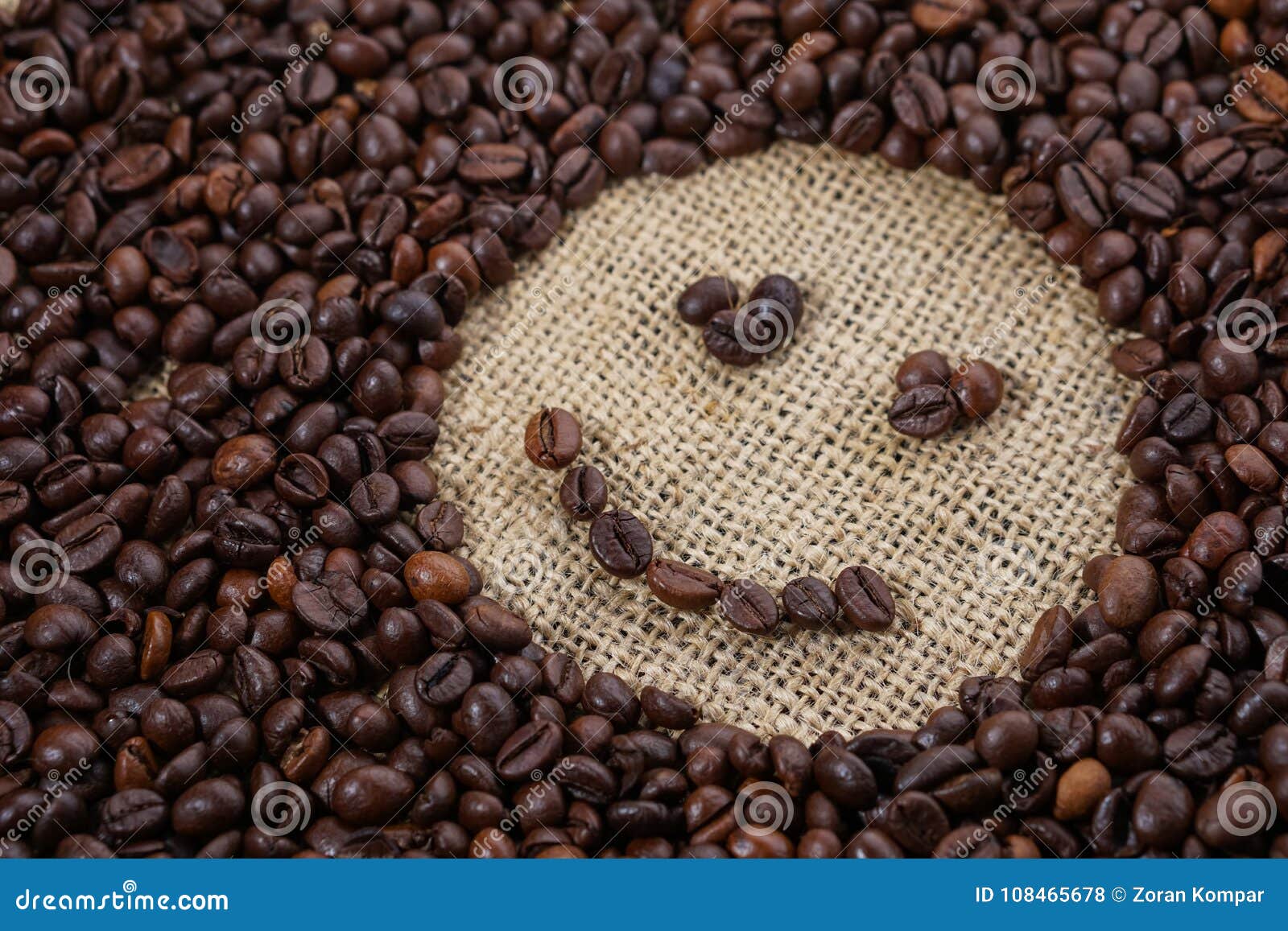 Coffee Beans in Shape of Smile Stock Photo - Image of background, seed ...