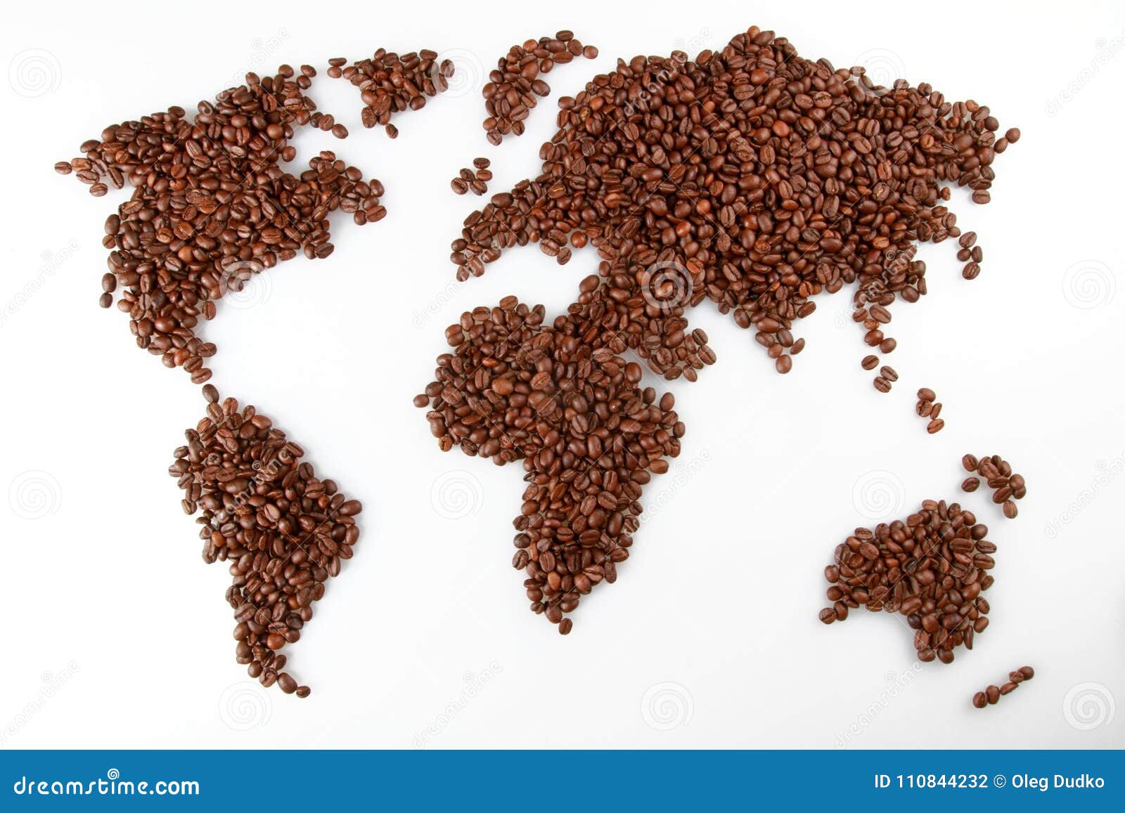 Coffee Beans in the Shape of the World Stock Photo - Image of bean ...