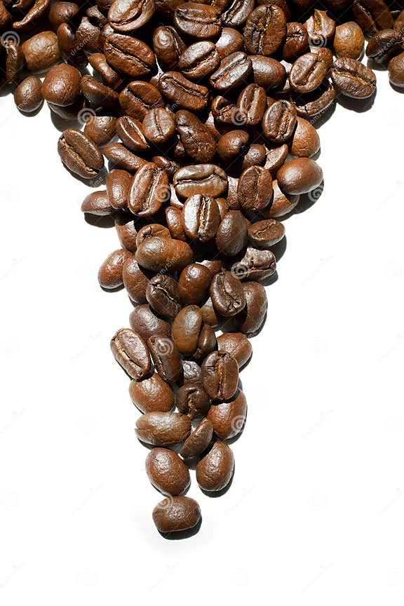 Coffee Beans Shaped As Triangle Stock Photo - Image of close, coffee ...