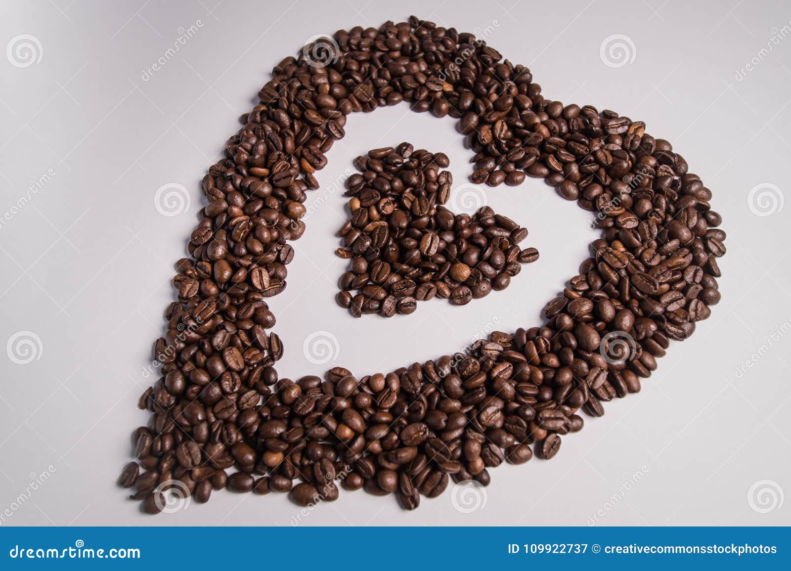 Coffee Beans Shaped Into Heart Picture. Image: 109922737