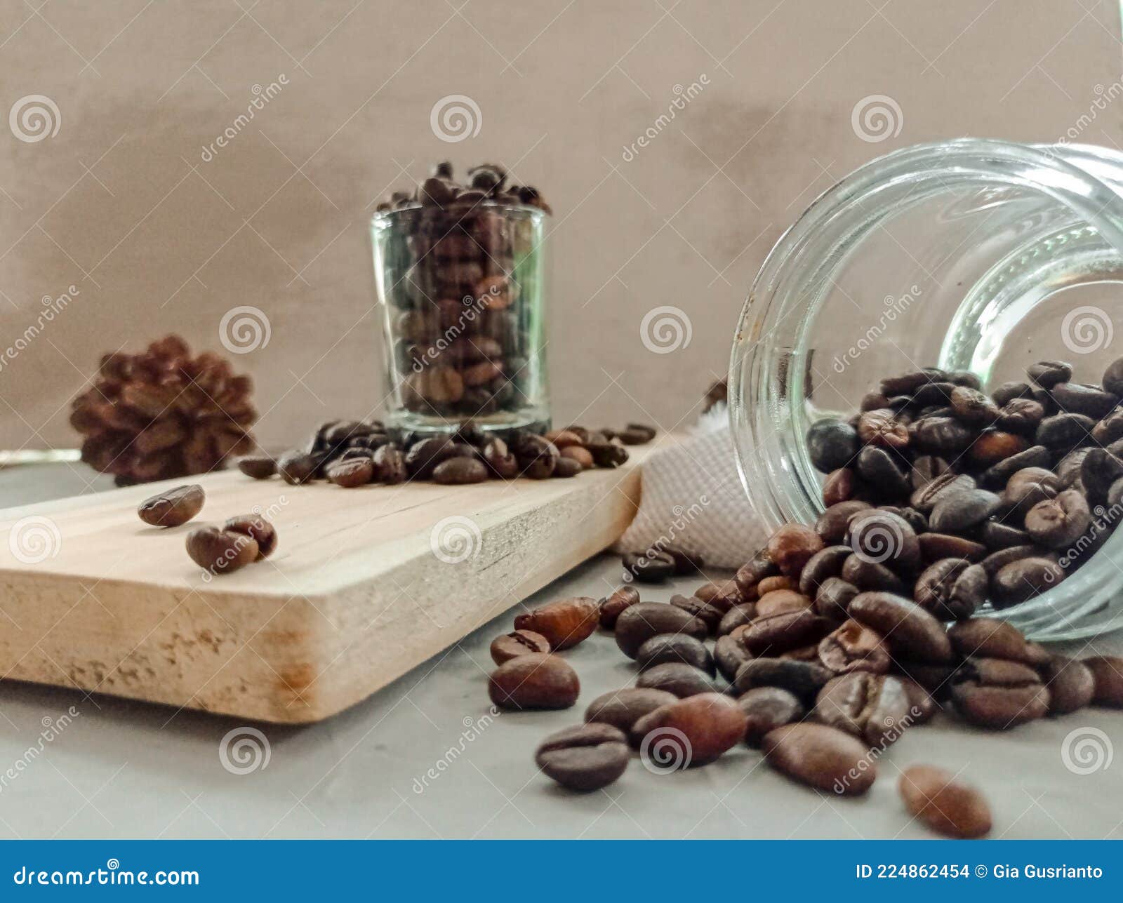 Coffee Beans Shot glasses stock photo. Image of food - 224862454