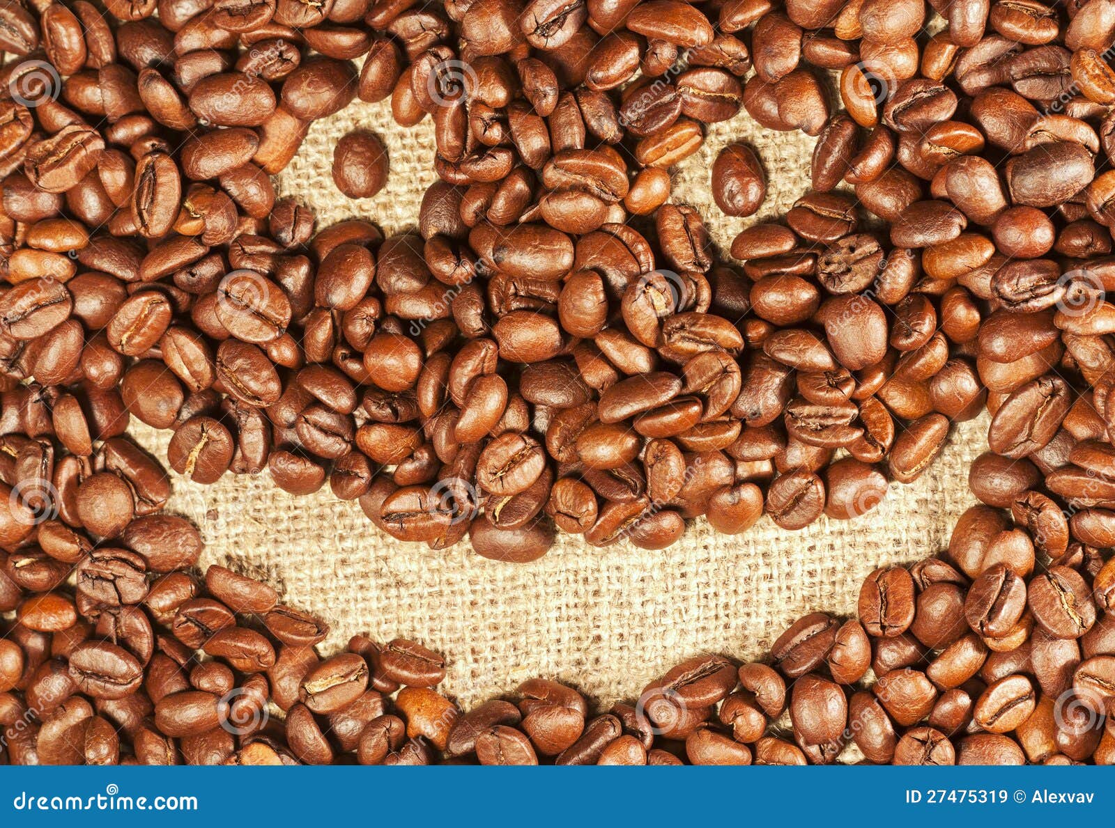 Coffee beans smile stock image. Image of grain, cloth - 27475319