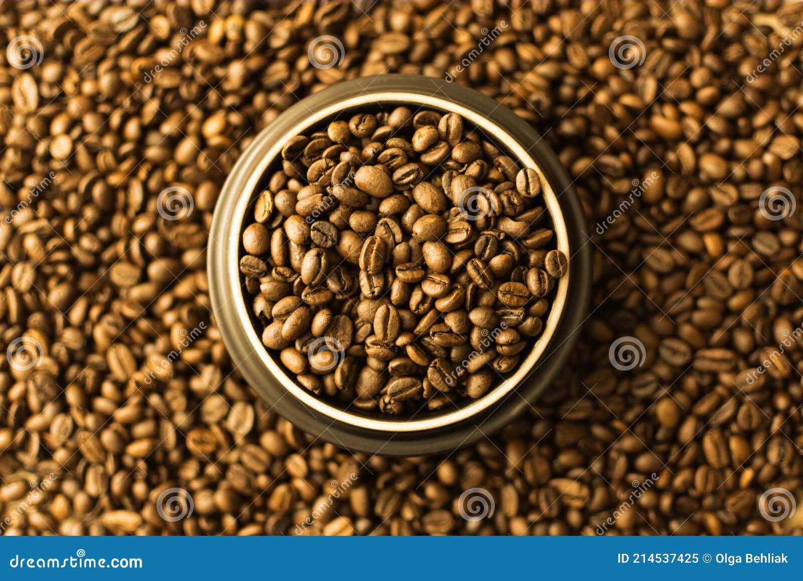Coffee Beans are Spread Out on the Surface Stock Image - Image of ...