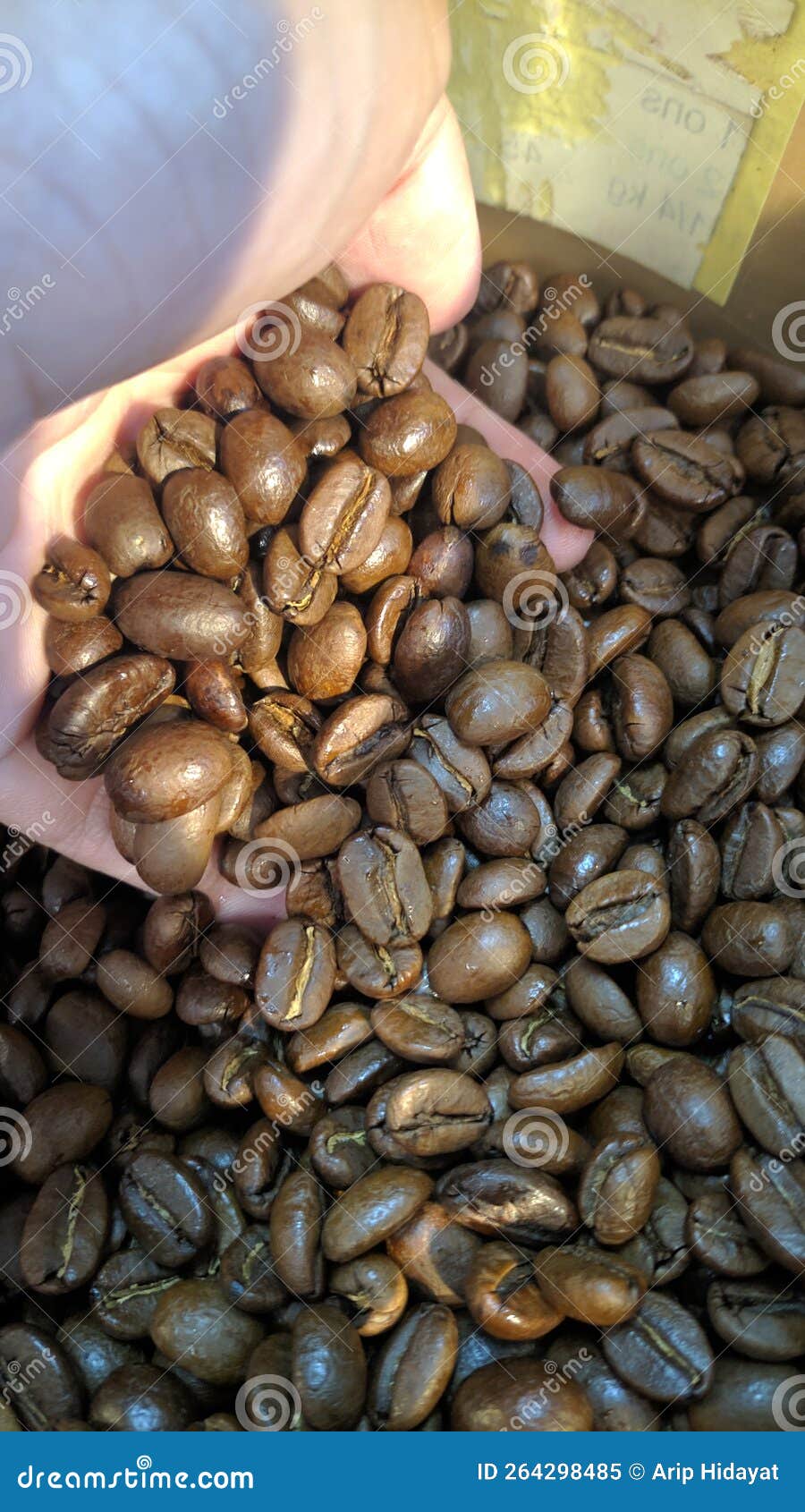 Coffee Beans. Coffee Beans are Spread Out on the Surface Stock Image ...