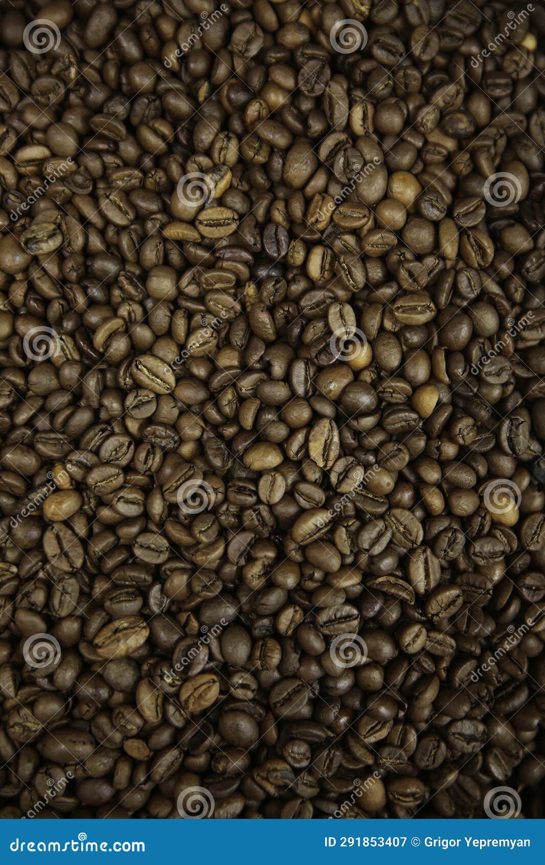 Coffee Beans. Coffee Beans are Spread Out on the Surface. Stock Image ...