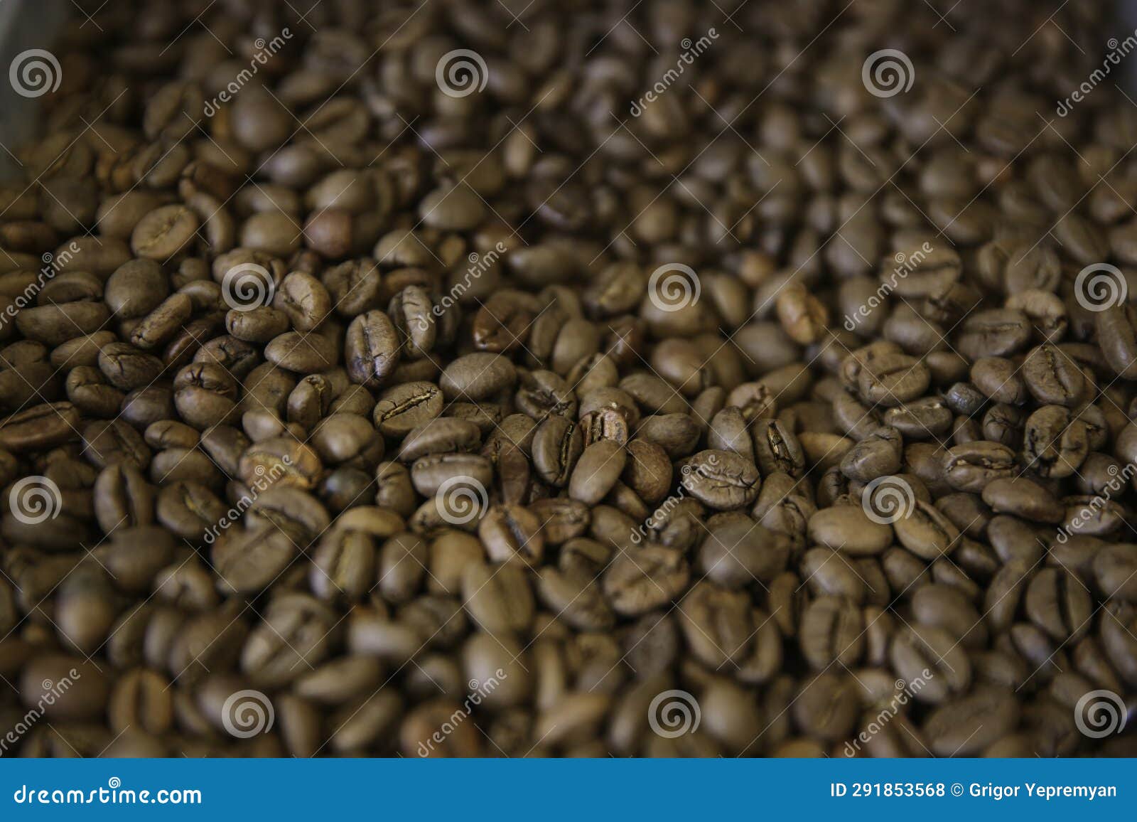 Coffee Beans. Coffee Beans are Spread Out on the Surface. Stock Photo ...