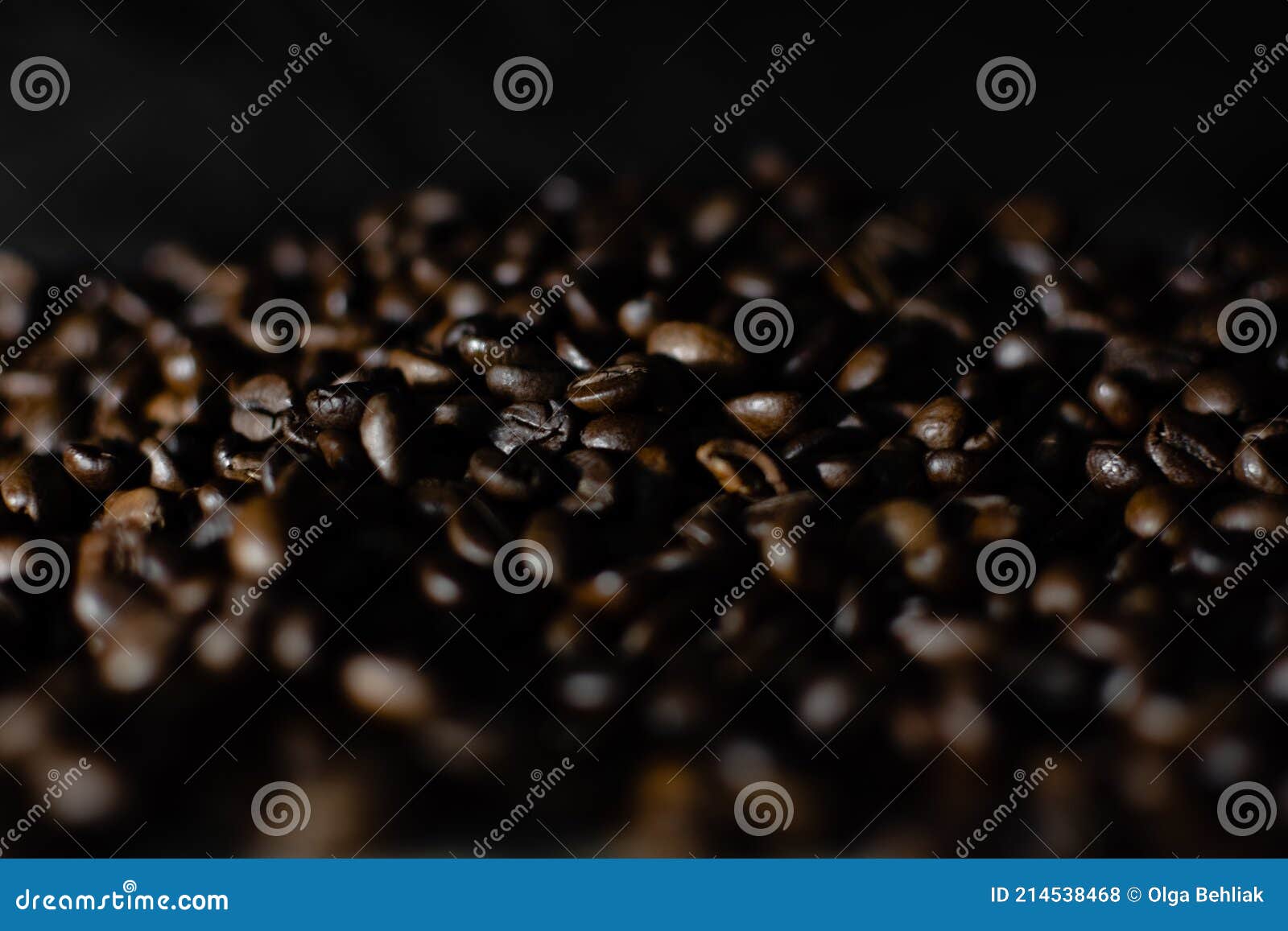 Coffee Beans are Spread Out on the Surface. the Coffee Beans are Brown ...