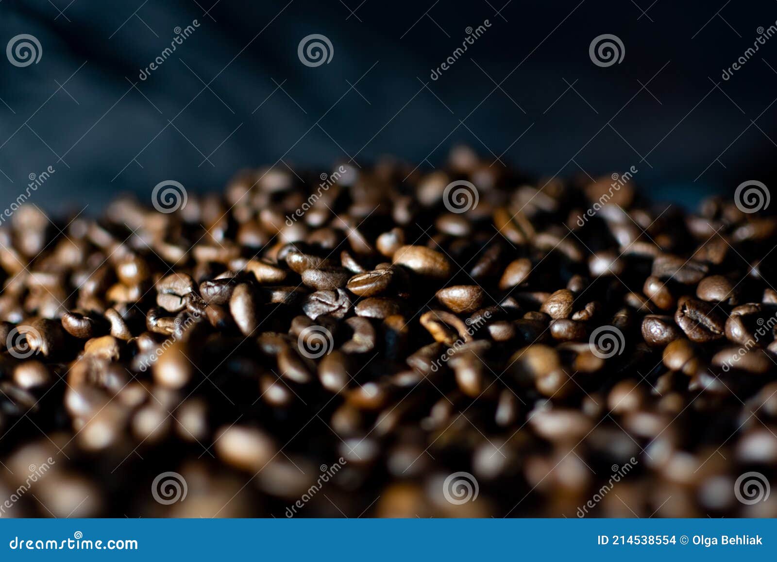 Coffee Beans are Spread Out on the Surface. the Coffee Beans are Brown ...