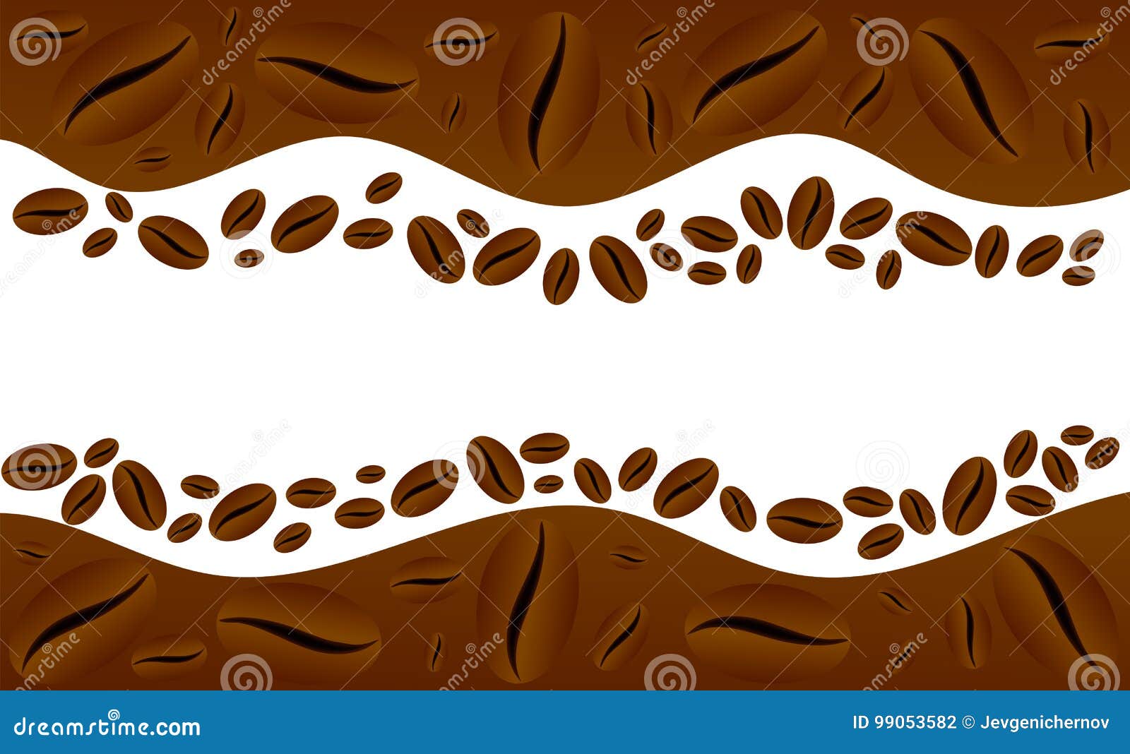 Coffee Beans Square Border Frame Isolated on White Stock Vector ...