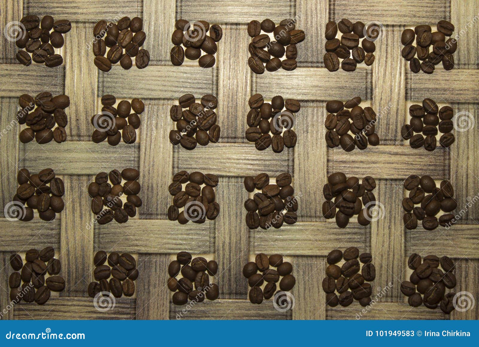 Coffee Beans Stacked Squares Stock Image - Image of beans, cell: 101949583