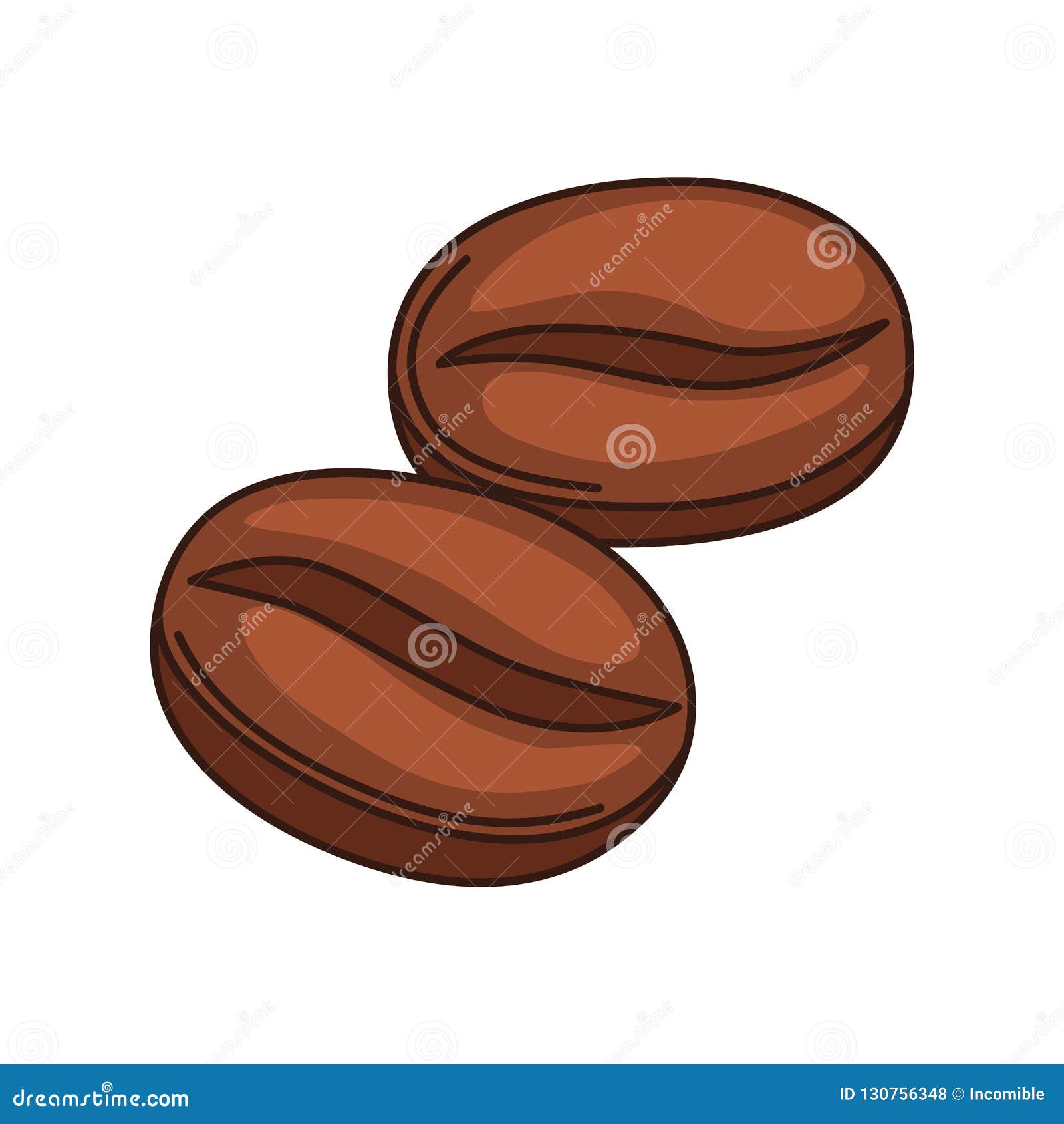 Coffee Beans. Stylized Illustration. Stock Vector - Illustration of ...