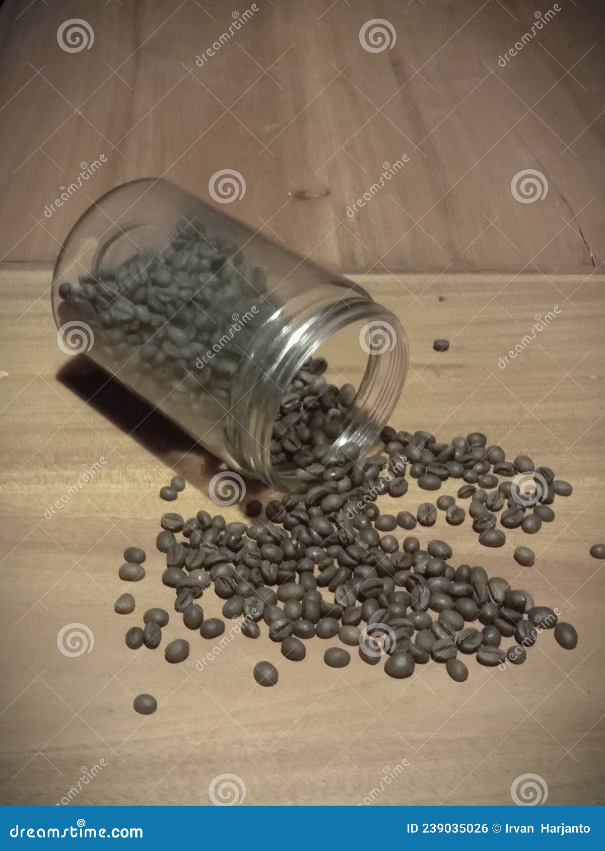 Coffee beans on table stock photo. Image of flower, table - 239035026