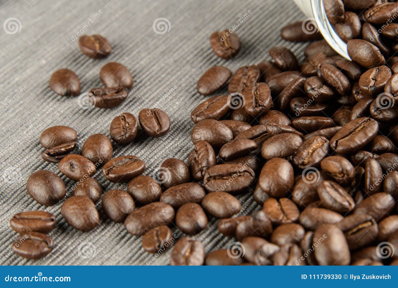 Coffee Beans on a table stock photo. Image of food, dark - 111739330