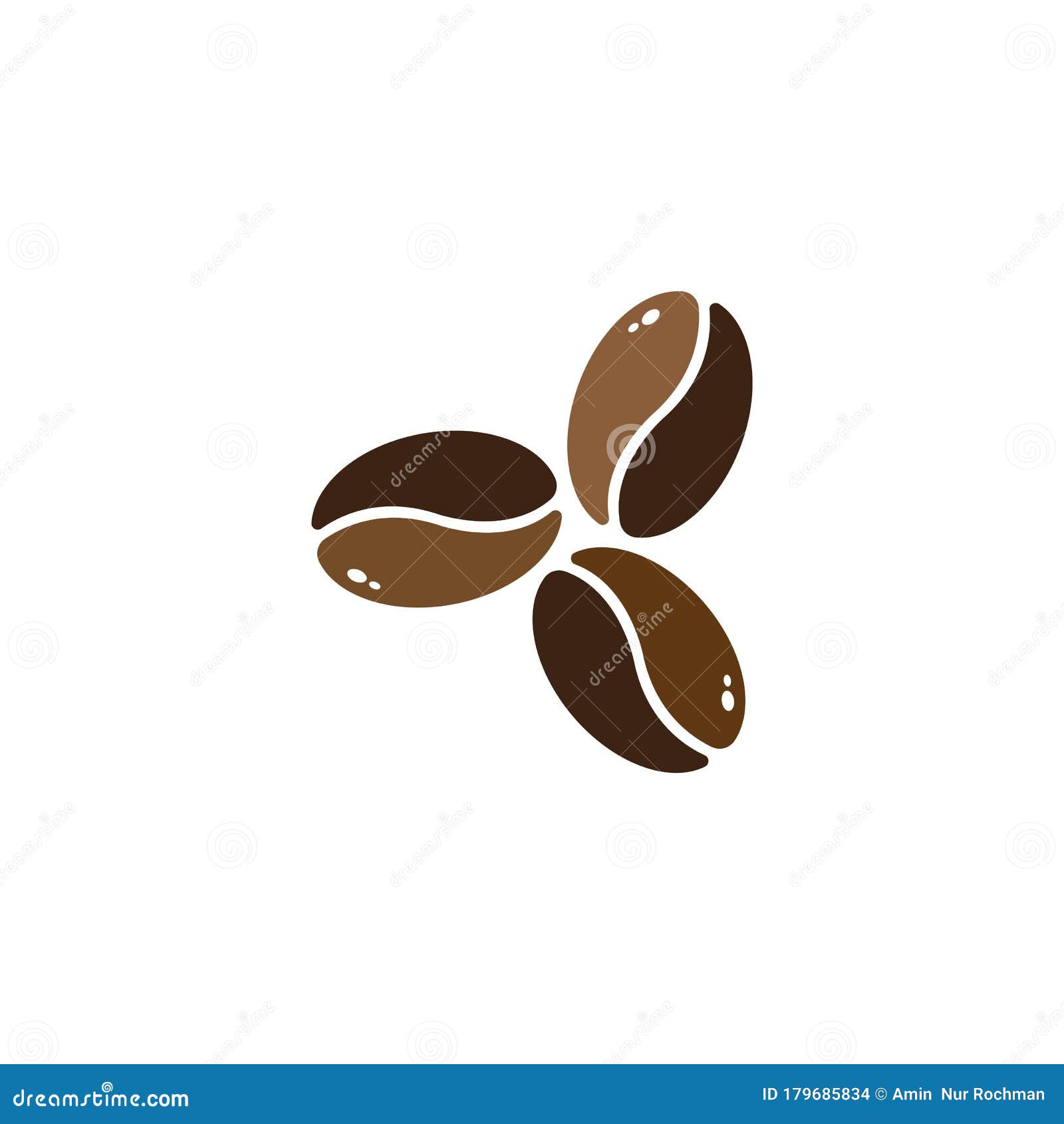 Coffee Beans Template Vector Icon Stock Illustration - Illustration of ...